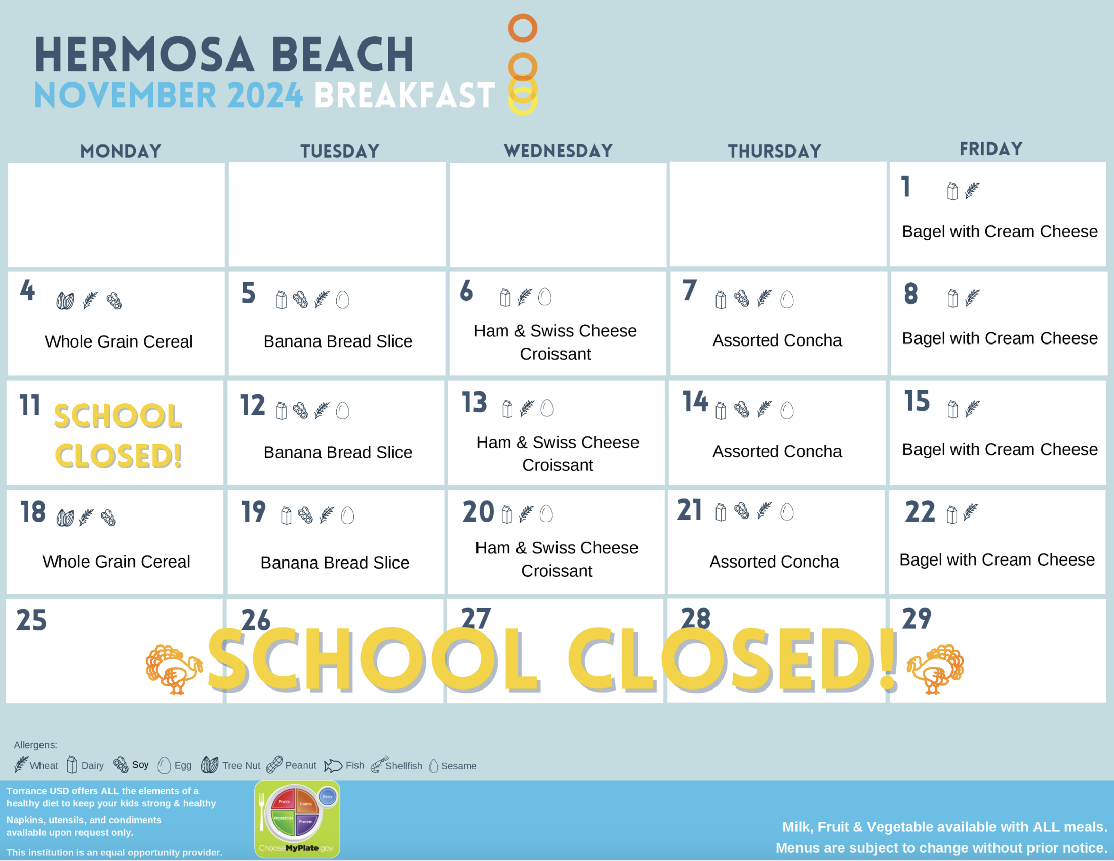 Menus – Food Services – Hermosa Beach City School District