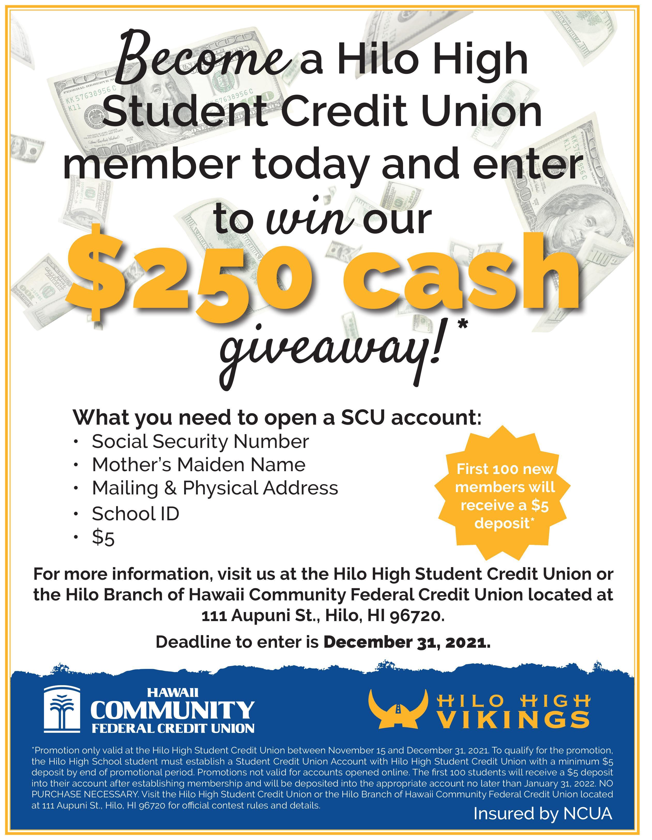 HHS Credit Union Membership Drive | Hilo High School