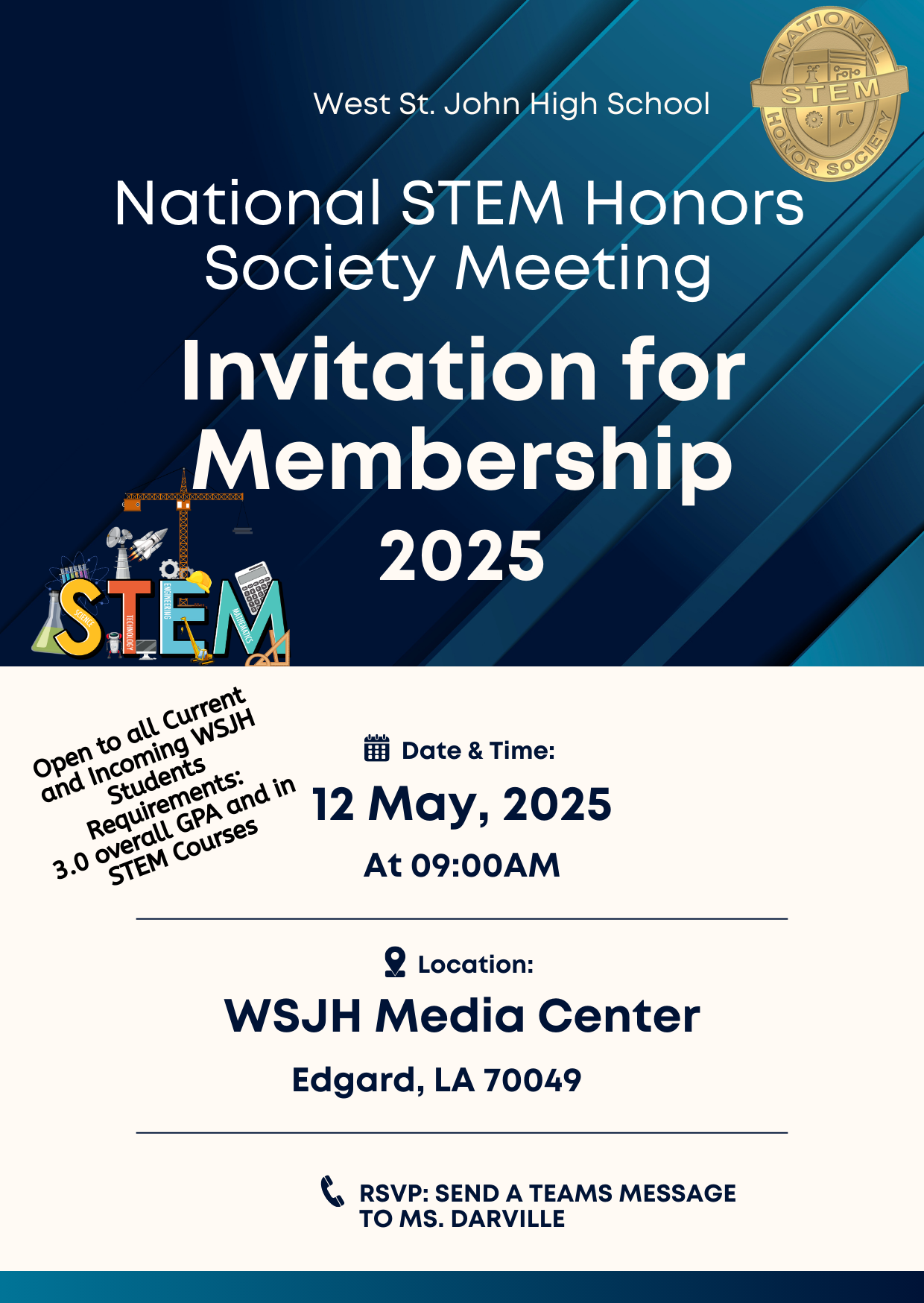 National STEM Honor Society Interest Meeting and Induction Ceremony ...