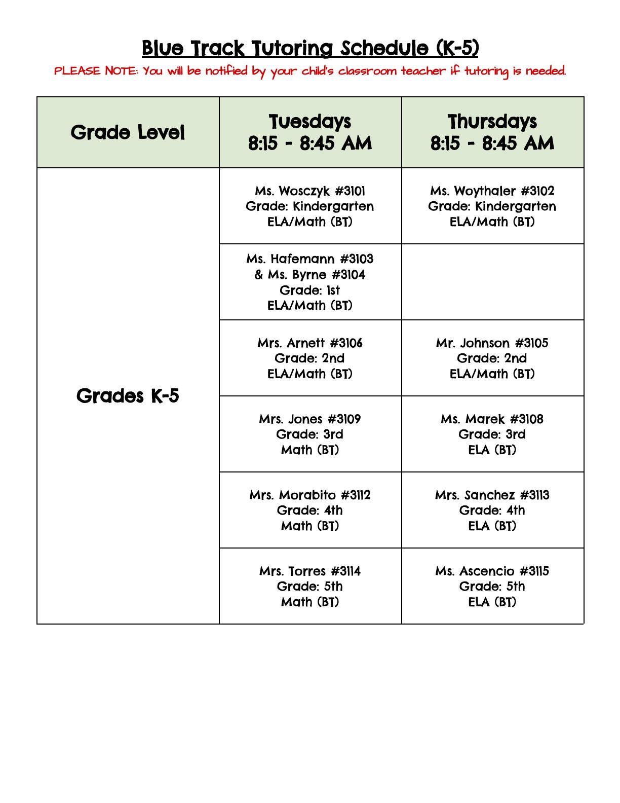 Tutoring – MySRA – Santa Rosa Academy