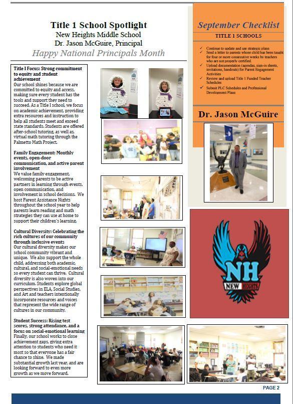 Title 1 School Spotlight | Newsletters – Federal Programs ...