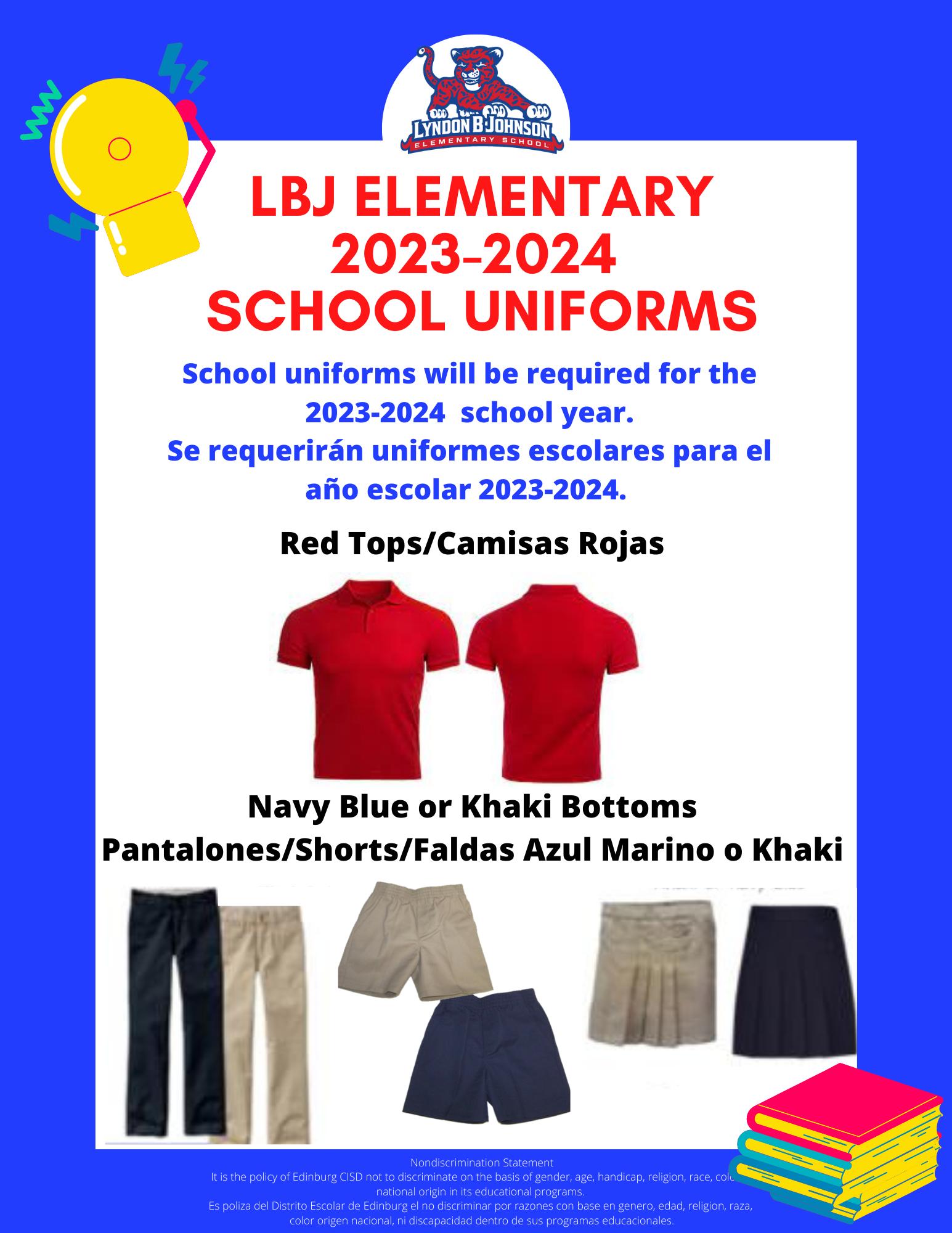 Uniform 2023-2024 – PARENTS – Johnson Elementary