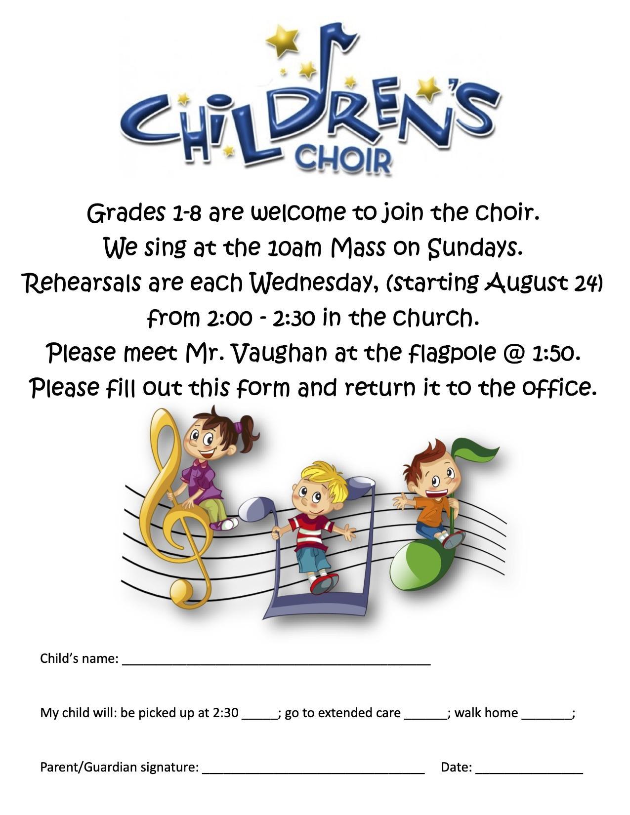 Join The Children's Choir | Assumption School