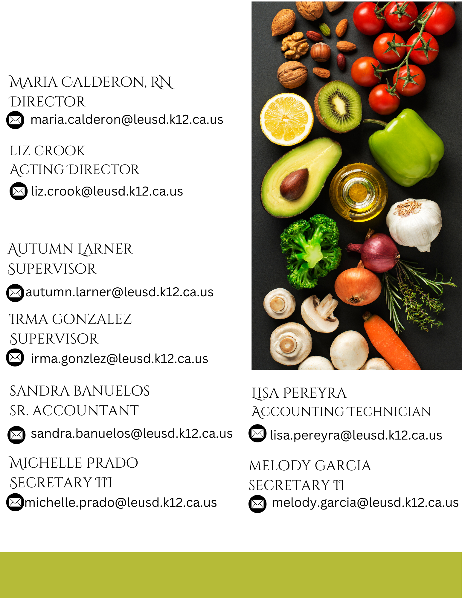 Staff – Food Services – Lake Elsinore Unified School District