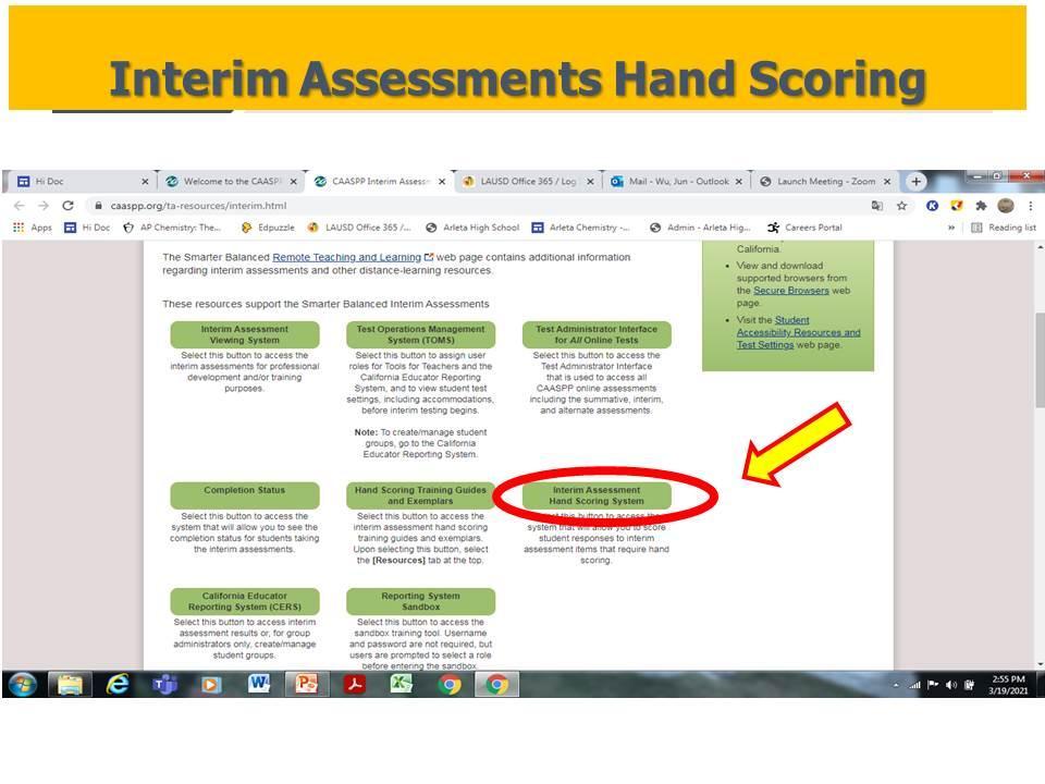 CAASPP IA: How to Hand Score – Testing Center (Hub) – Arleta High School