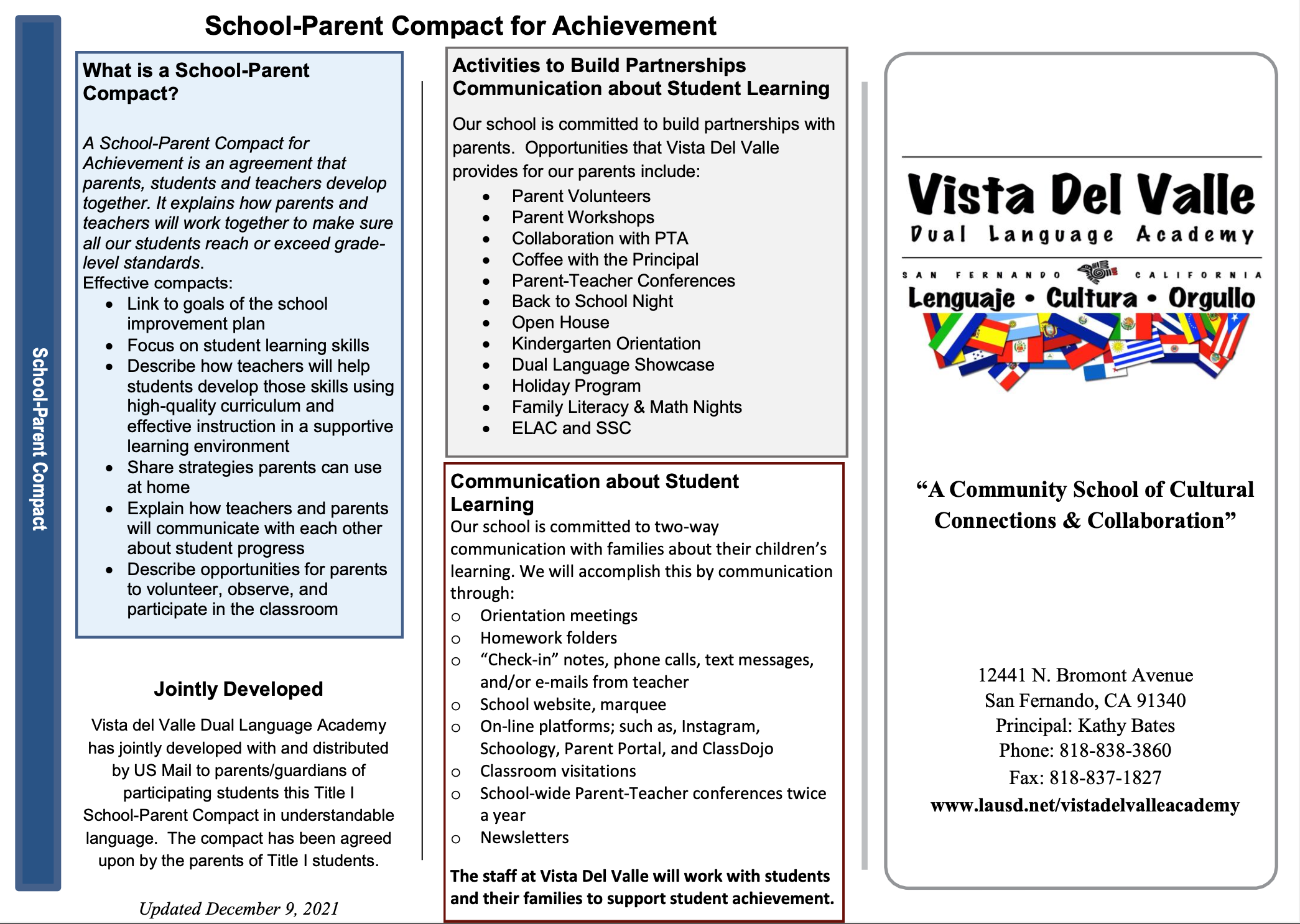 Title 1 – Programs – Vista del Valle Dual Language Academy