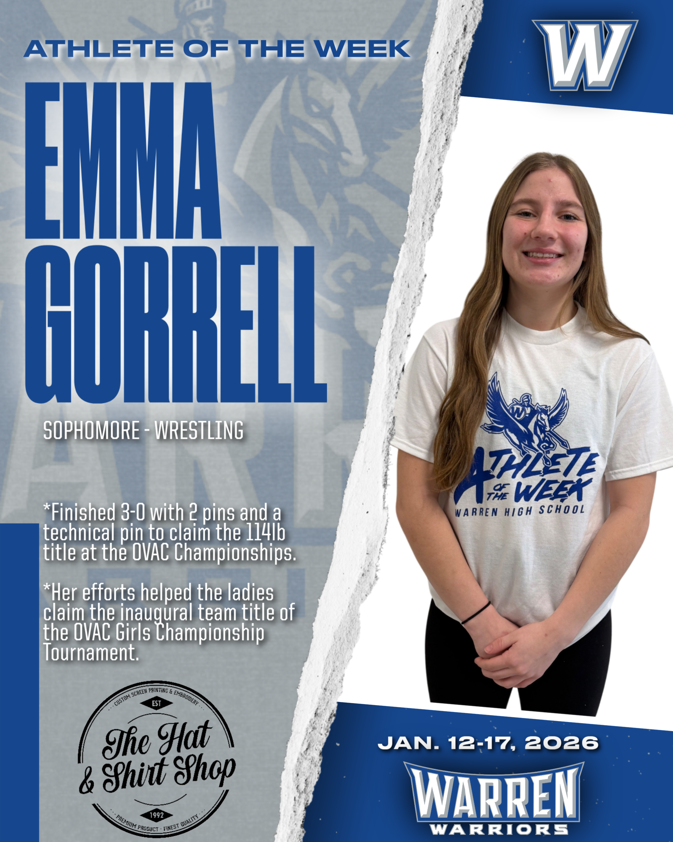 Athlete of the Week – Athletic Honors – Warren Local High School Athletics
