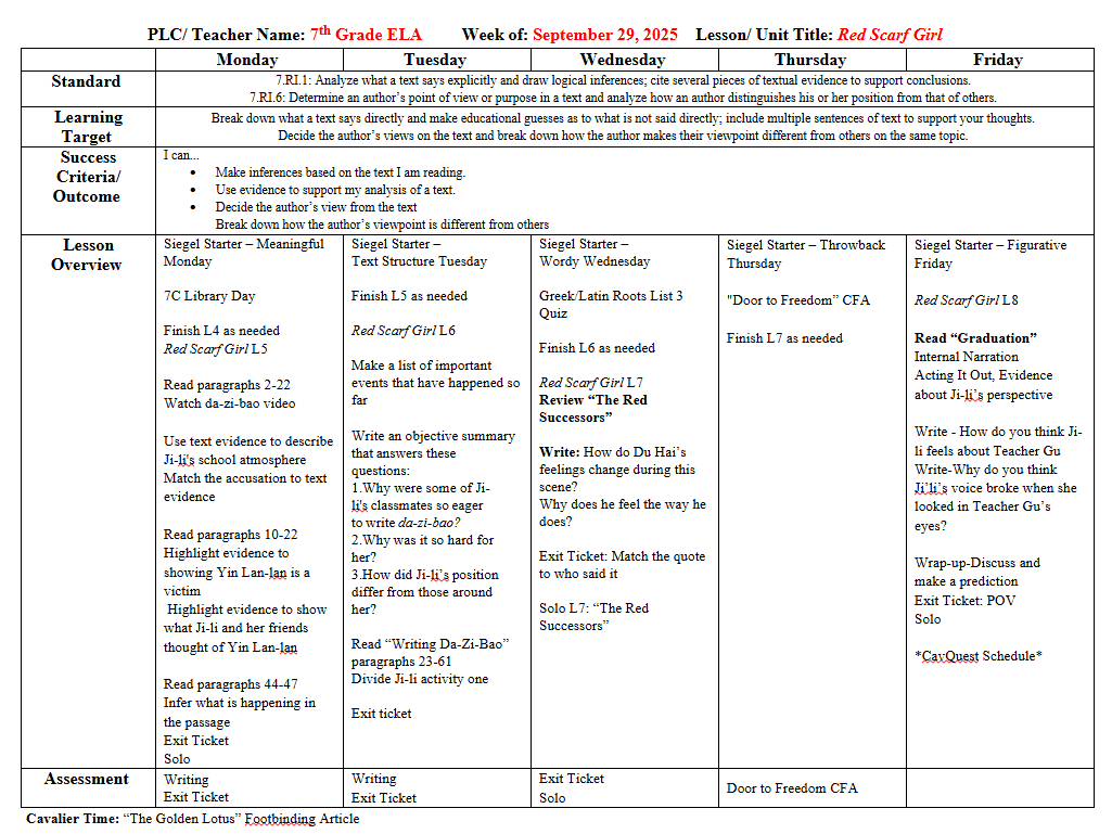 Welcome to 7A ELA with Dr. Saxon! – Dr. Kimberly Saxon – Siegel Middle ...