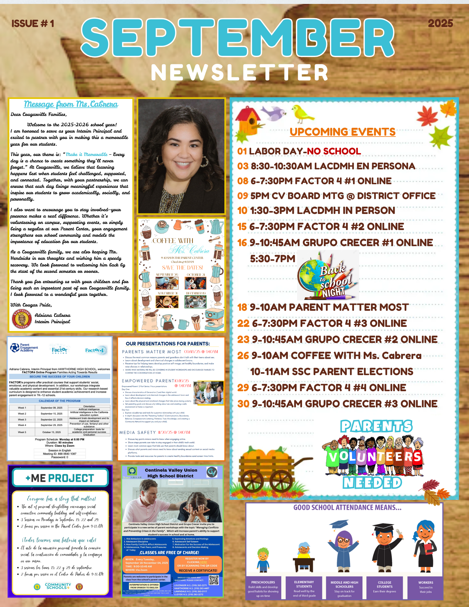 MONTHLY NEWSLETTER/ Boletín mensual – PARENT CENTER / CENTRO DE PADRES ...