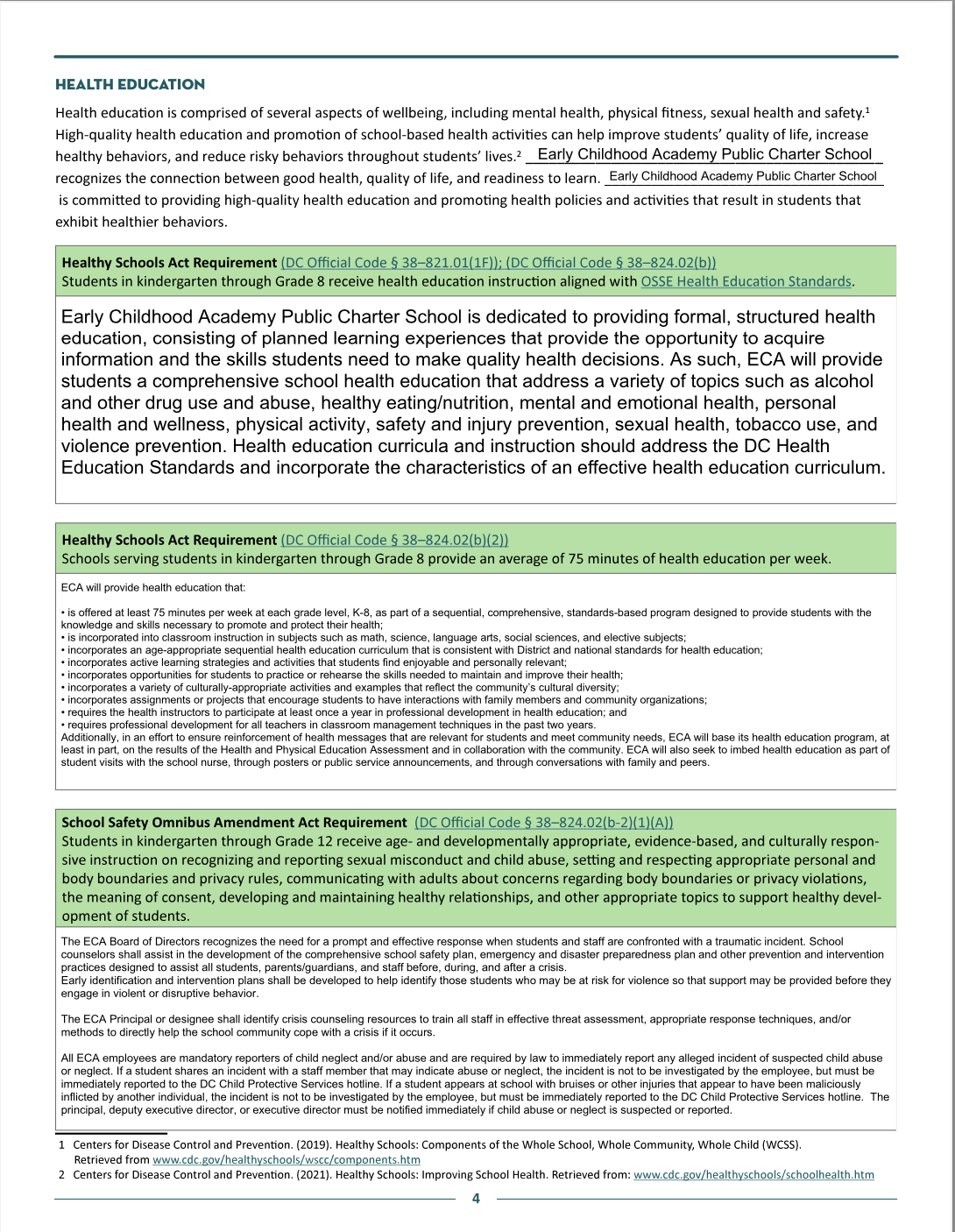 ECA Local Wellness Policy – Local Wellness Policy – Early Childhood ...