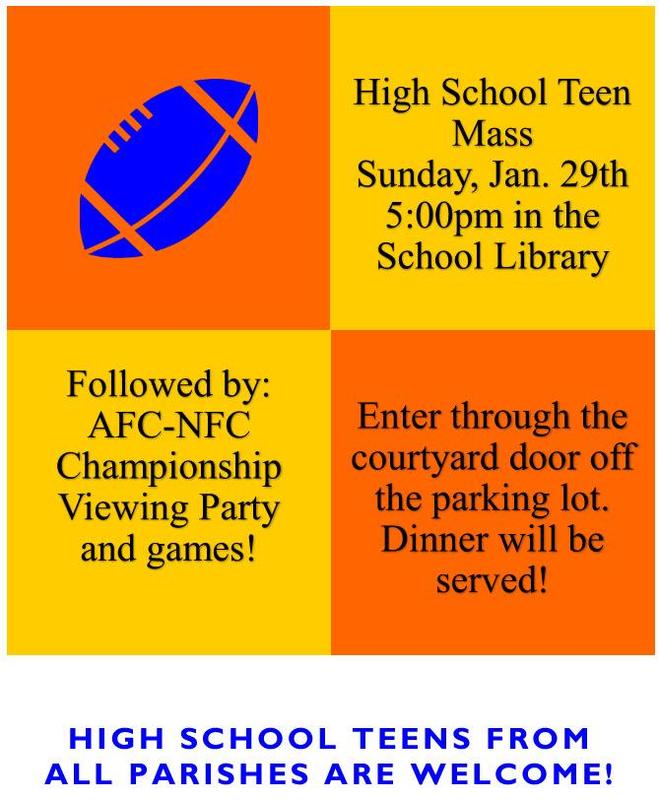 Teen AFC NFC Championship Party | Christ the King Parish