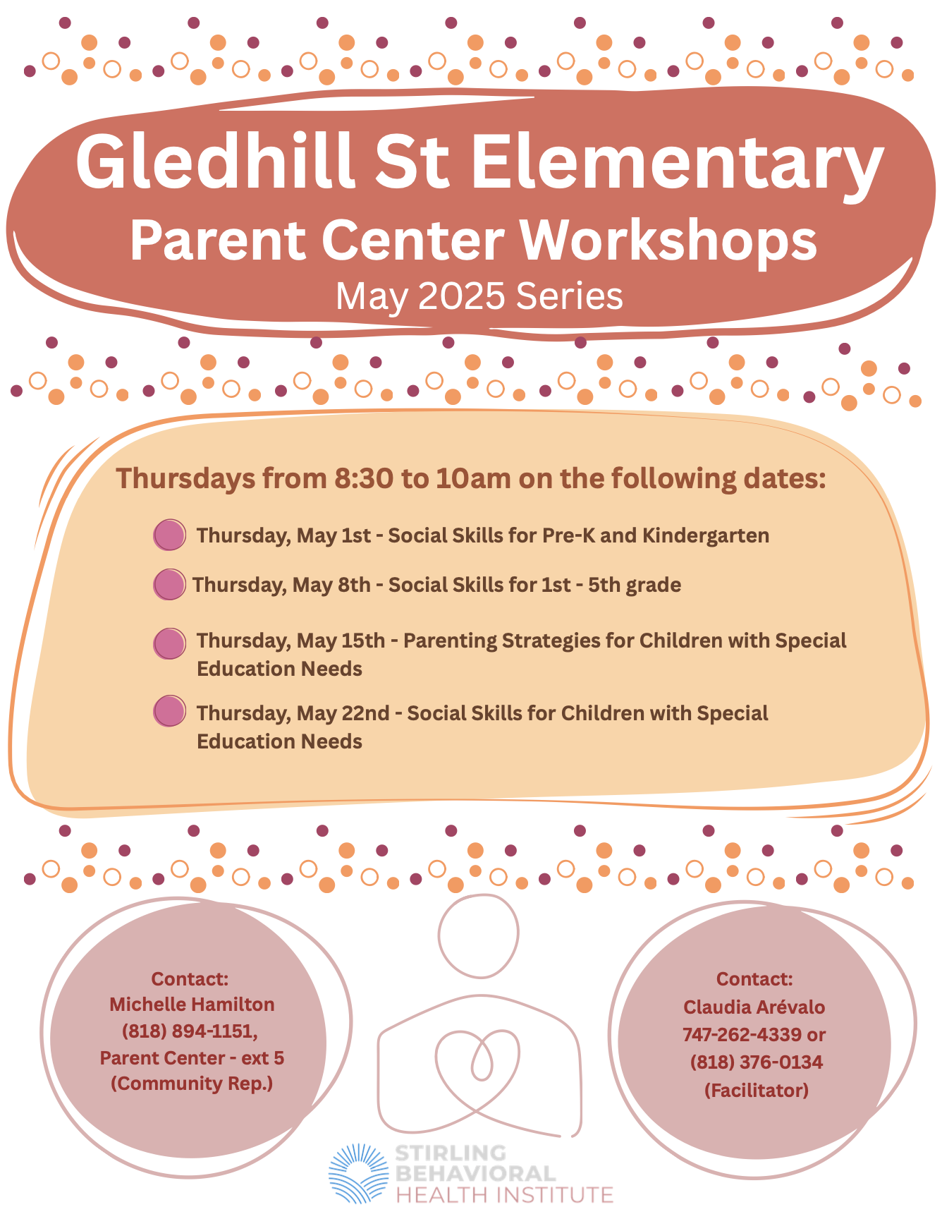Parent Workshops / Meetings – Parent Resources – Gledhill Street Elementary