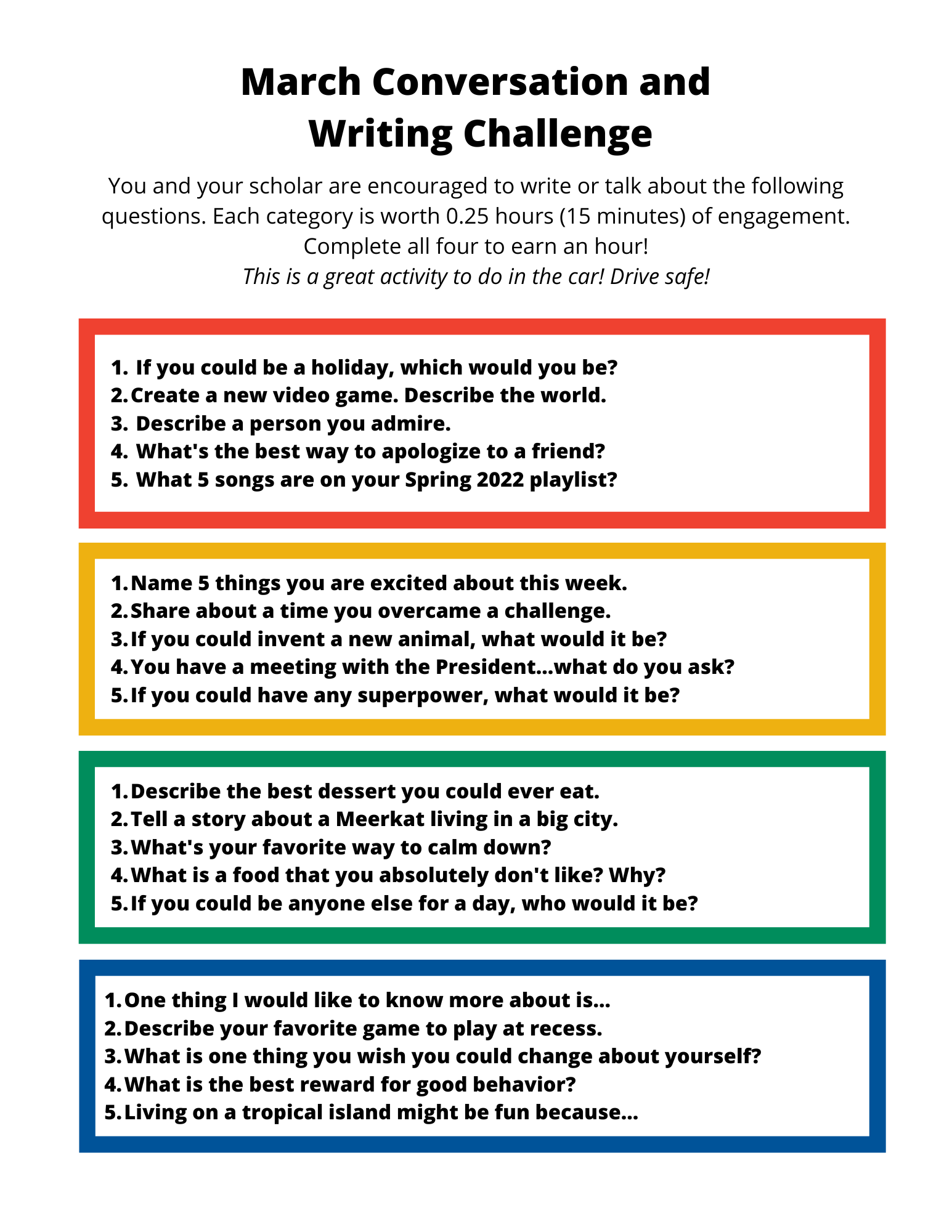 Writing/Spelling – Family Engagement – Nelson Mandela Elementary