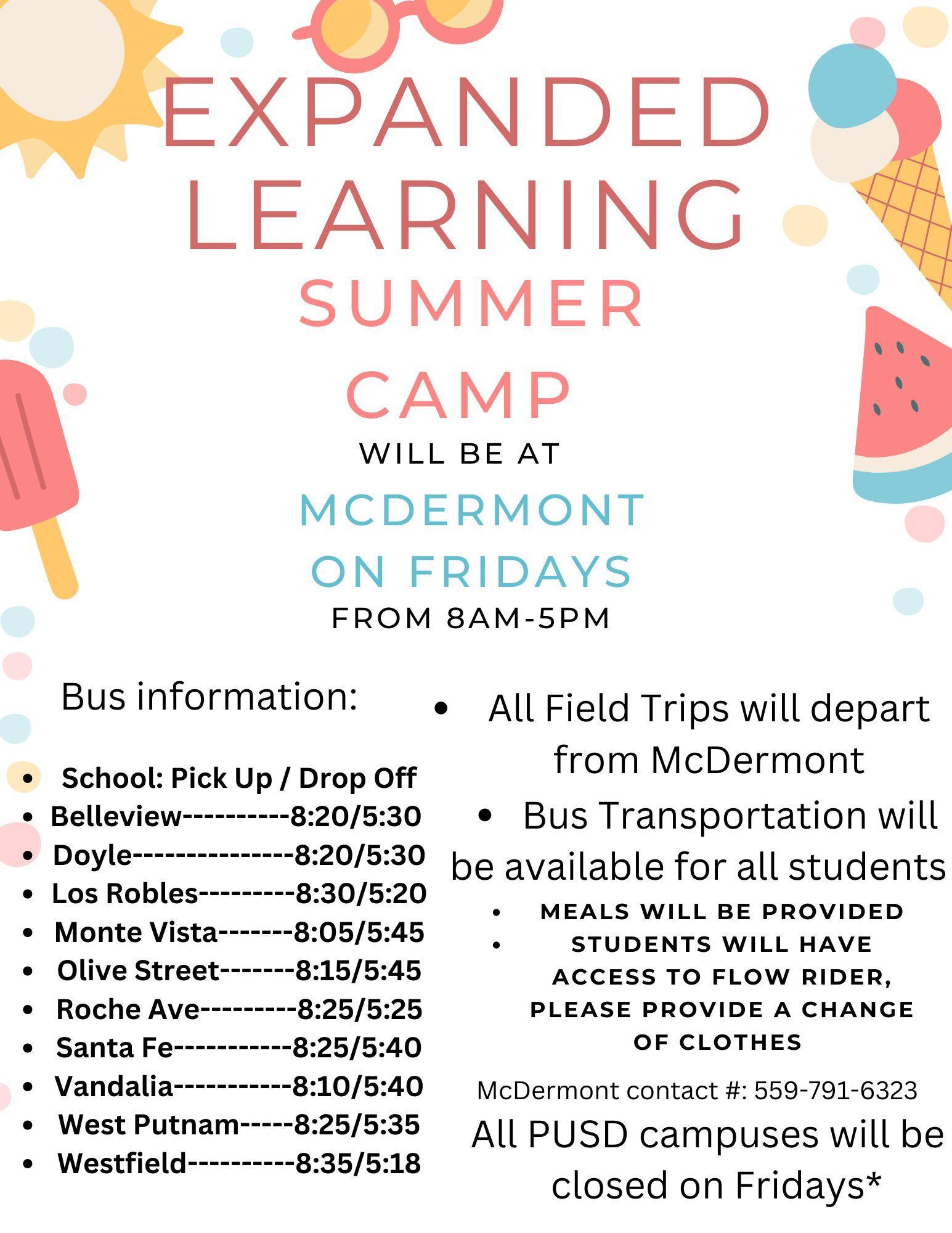 Expanded Learning Camps – Expanded Learning – Porterville Unified ...