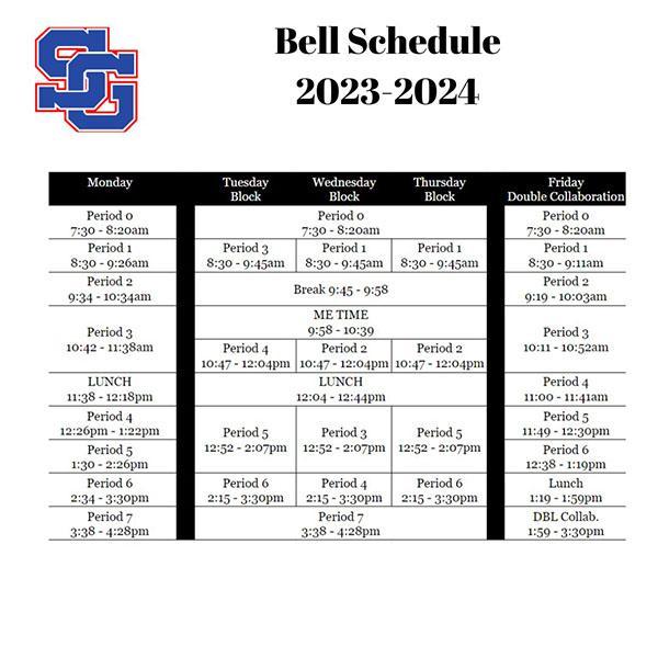 Week of April 22nd Schedule | San Gabriel High School