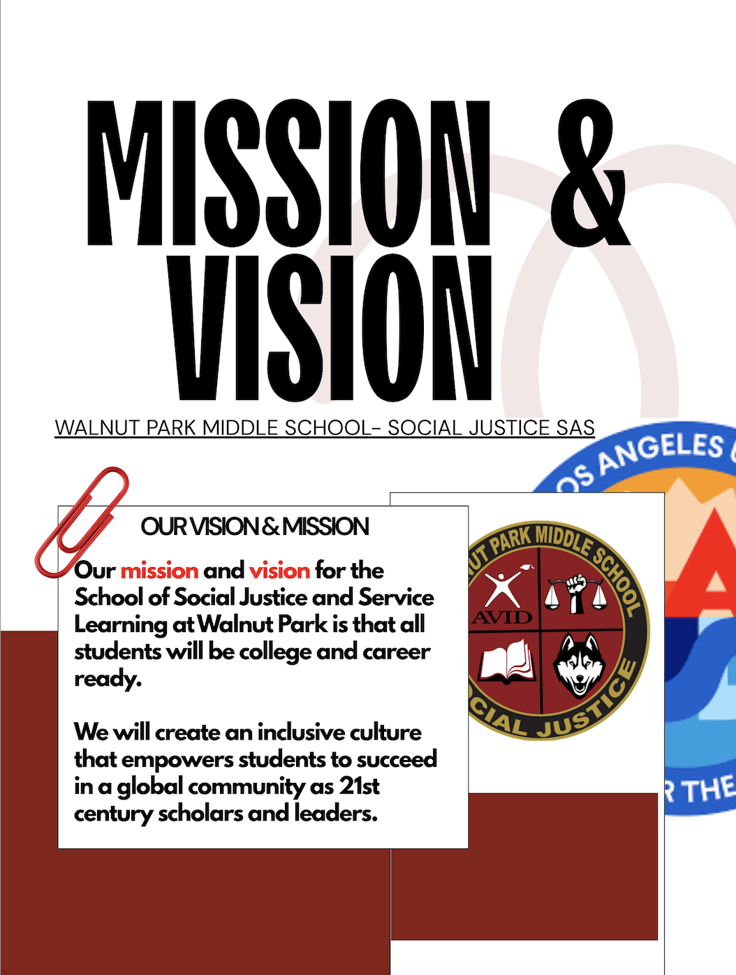 Mission Statement – Our School – Walnut Park Middle School - Social ...