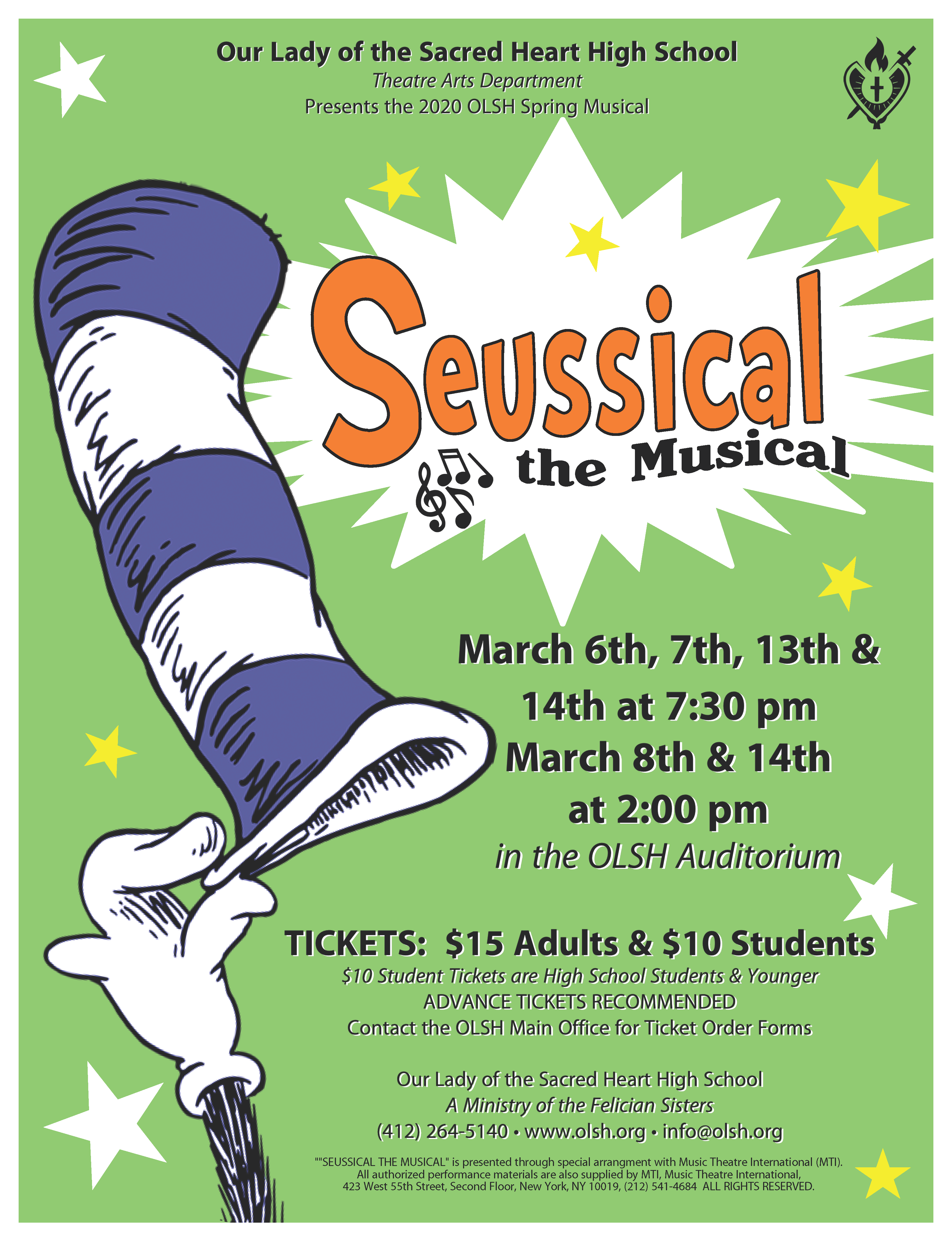 Upcoming Performances - Arts - Our Lady of the Sacred Heart High School
