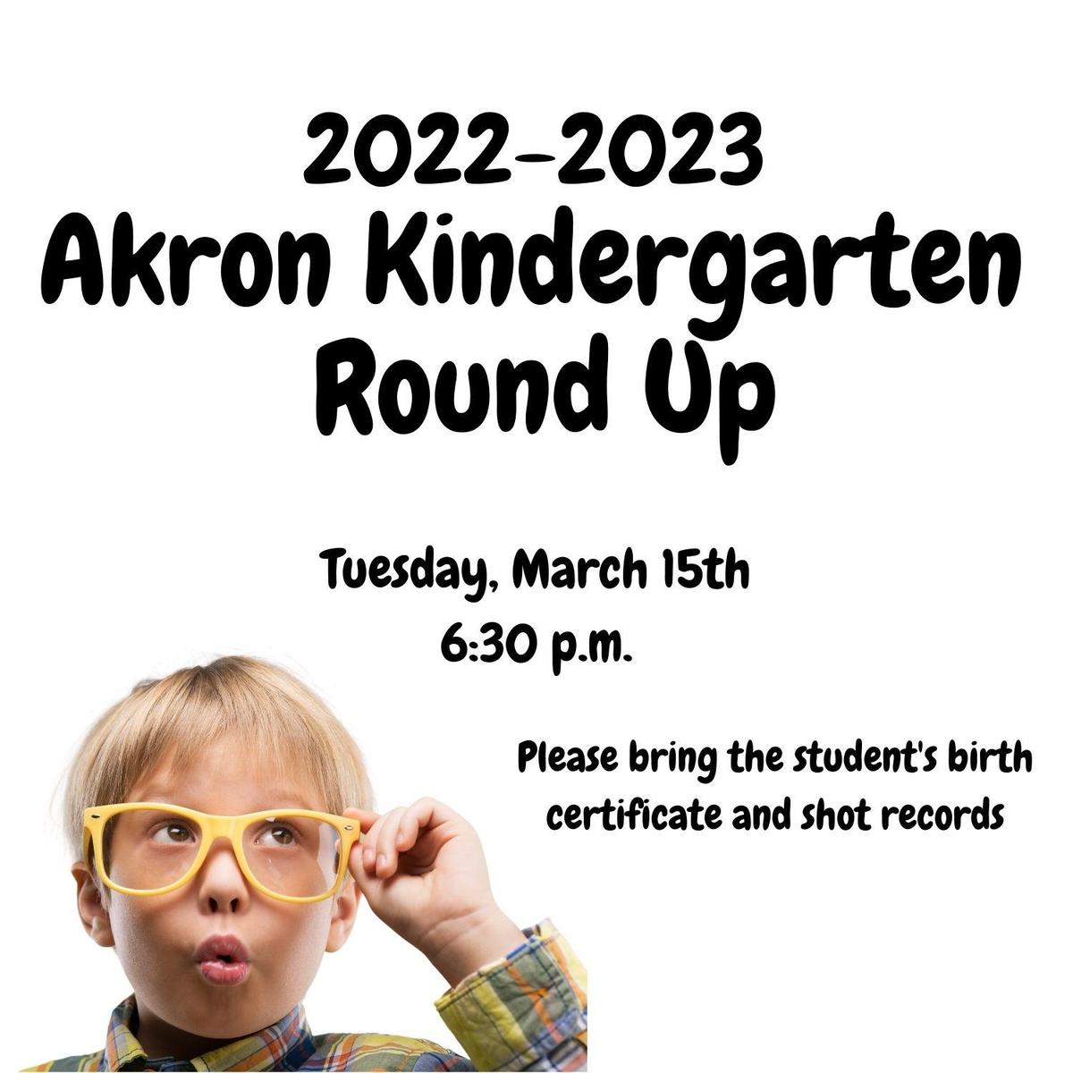 2022-2023 Kindergarten Round Up | Akron Elementary School