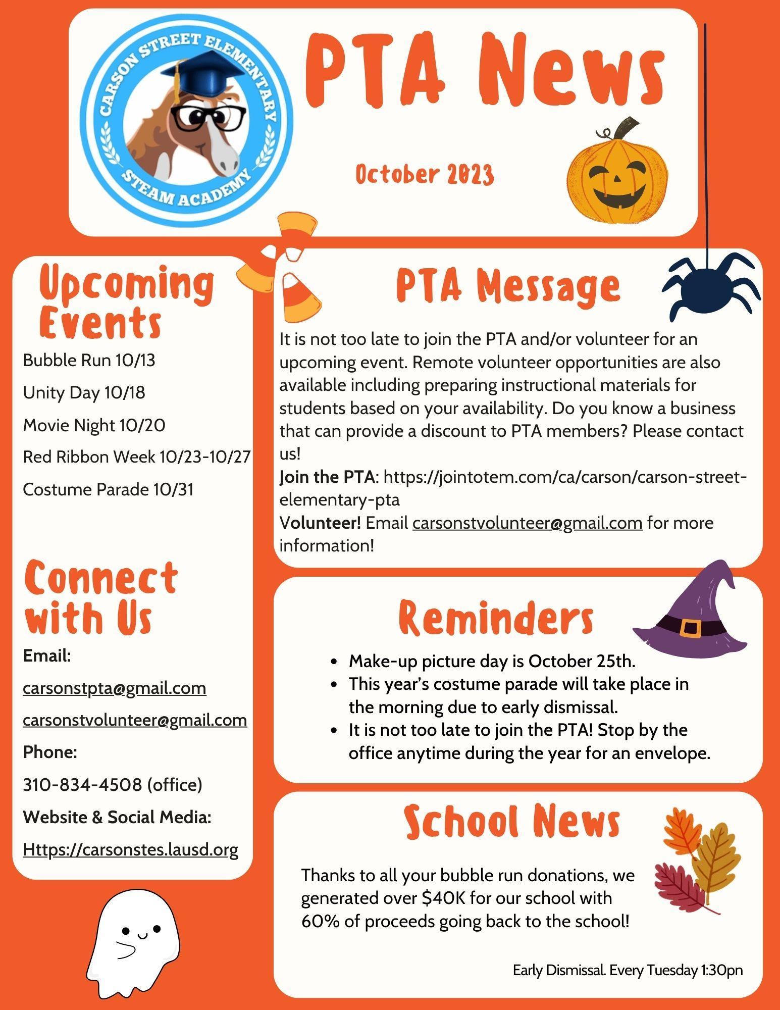 PTA – PTA – Carson Street Elementary STEAM Academy