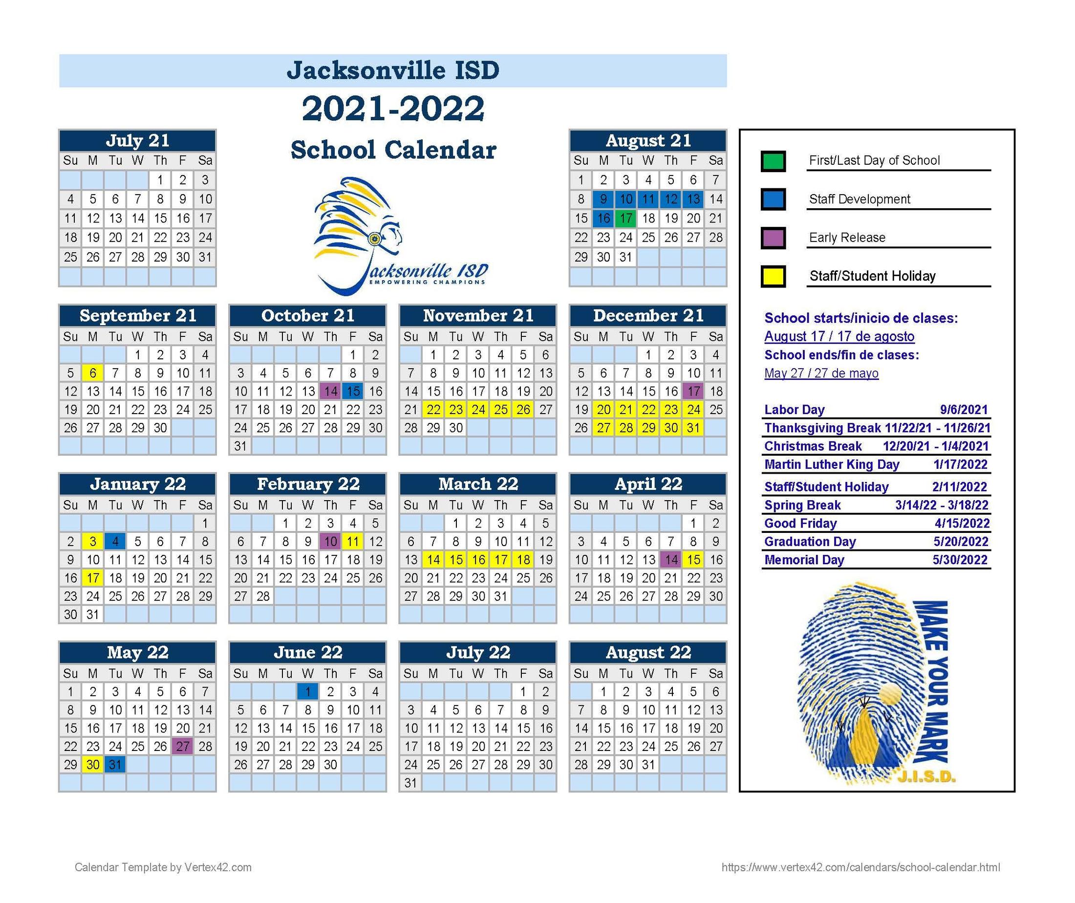 2021 22 School Calendar JISD School Calendar 2021 22 East Side 2021 22 School Calendar JISD School Calendar 2021 22 East Side