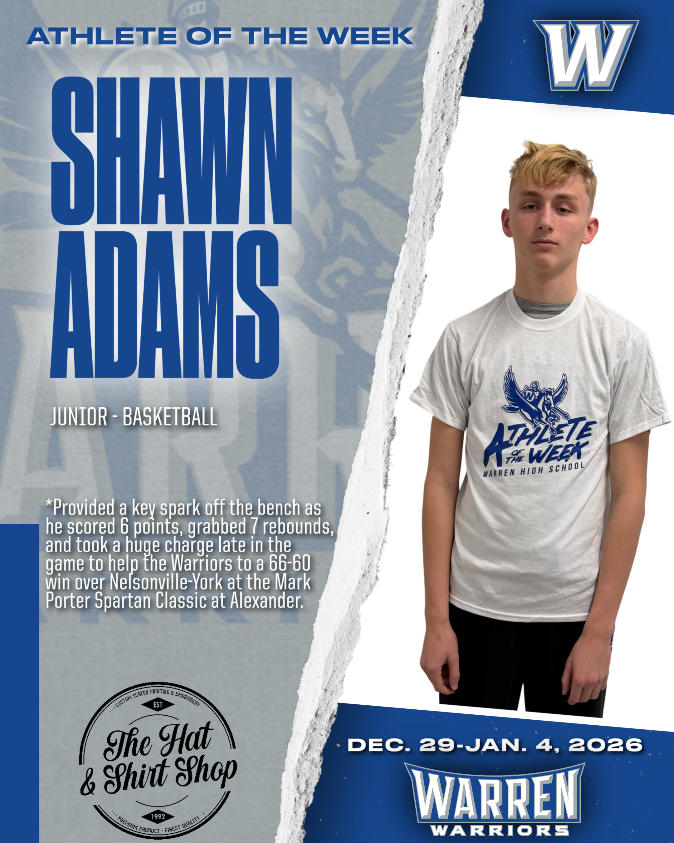 Athlete of the Week – Athletic Honors – Warren Local High School Athletics