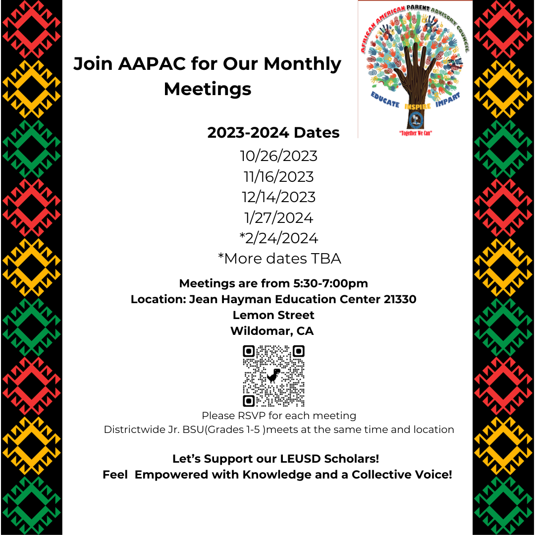 AFRICAN AMERICAN PARENT ADVISORY COUNCIL – Mrs. Chavada Adams ...