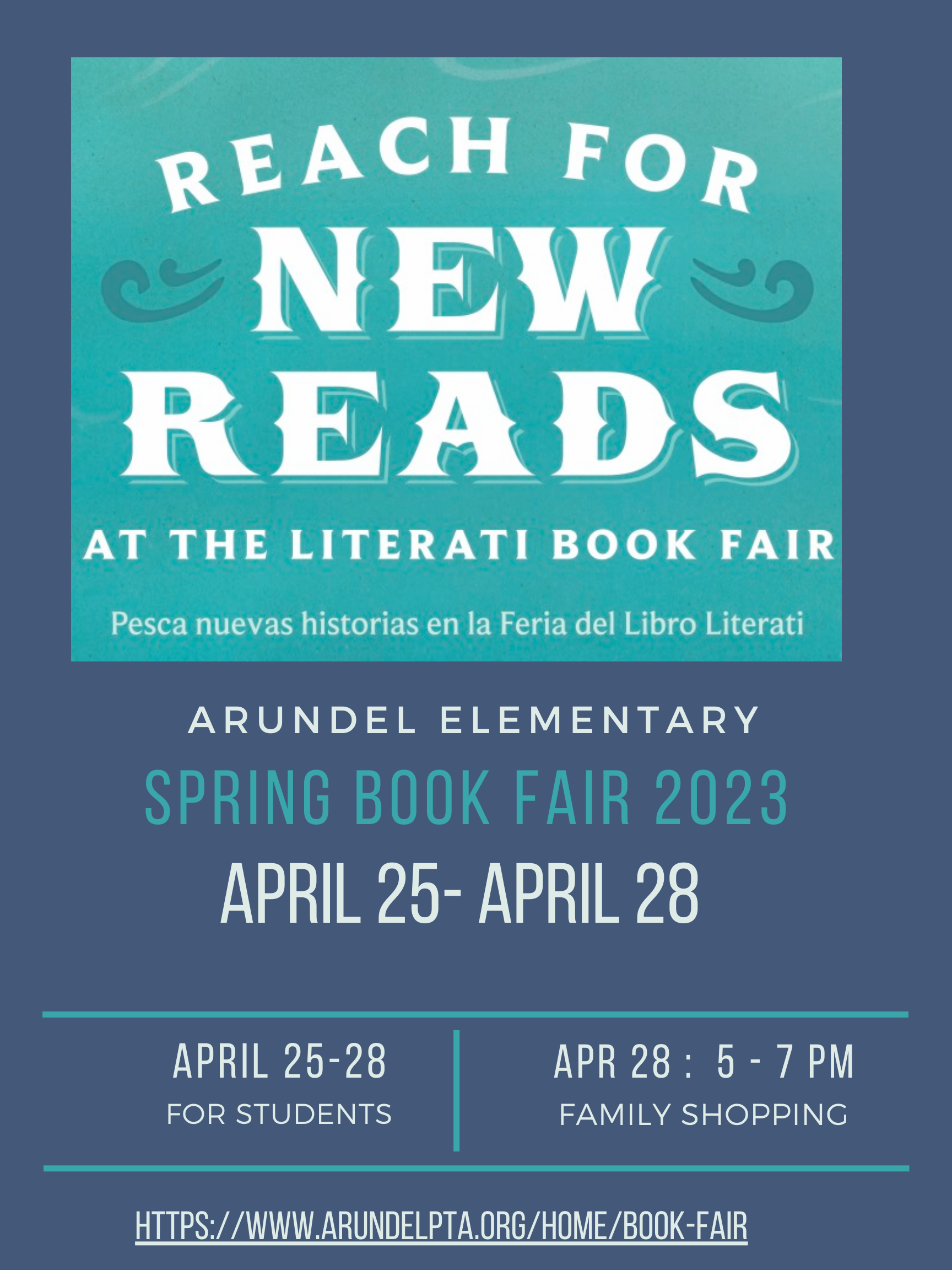 Spring Book Fair April 24-28 | Arundel Elementary