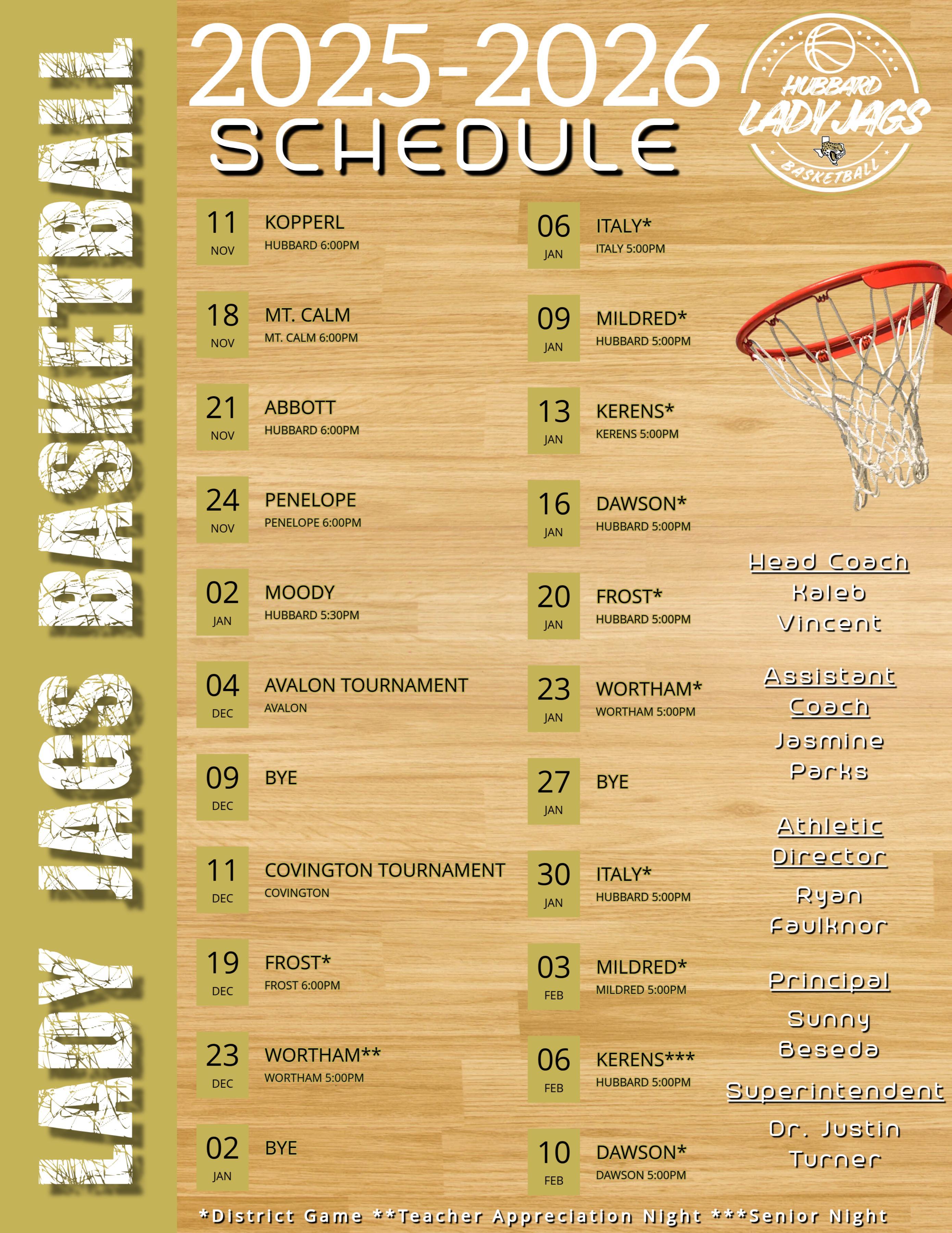 Lady Jags Basketball - Basketball - Hubbard ISD (region 12)