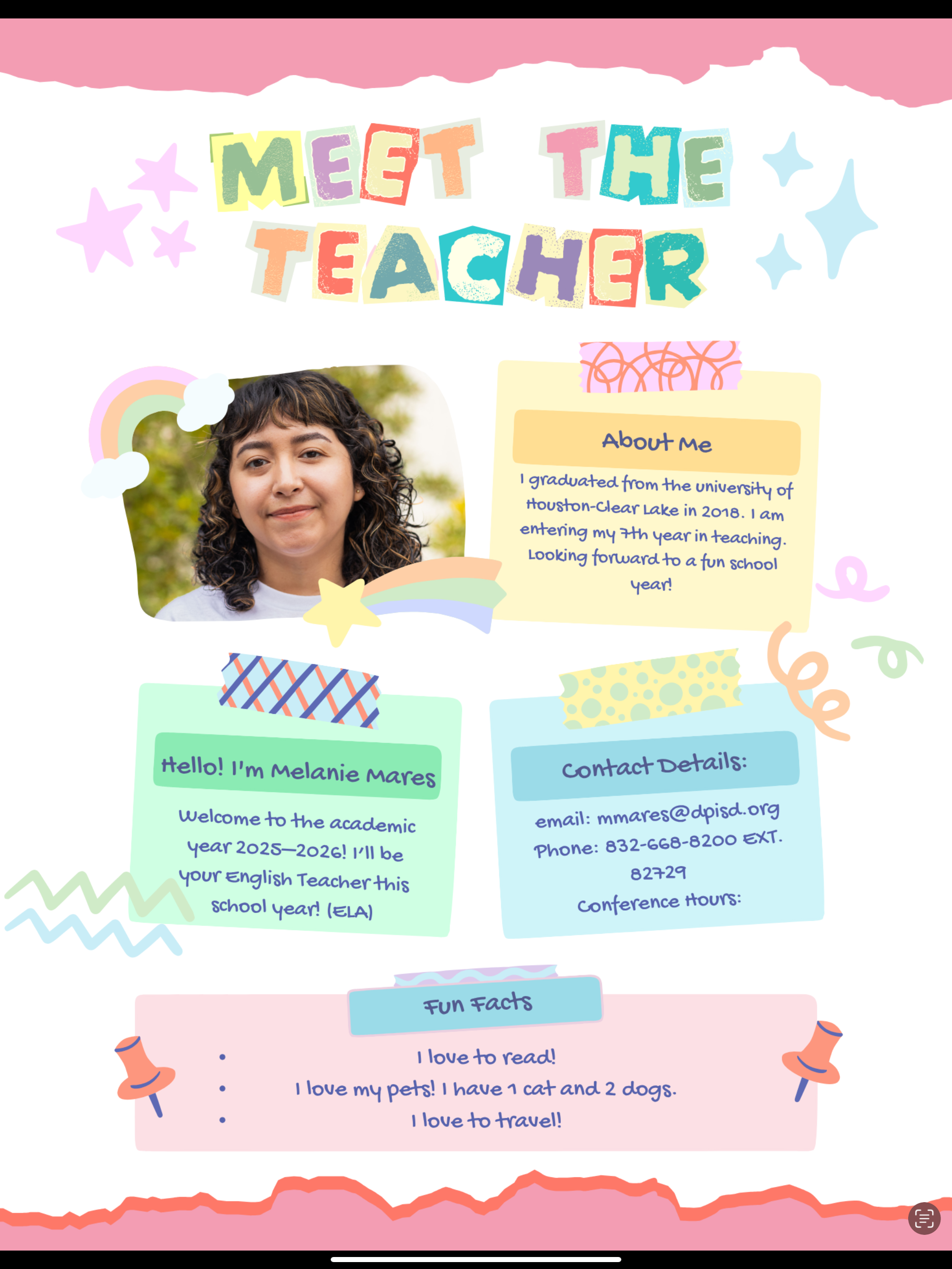 Meet the teacher/ Conoce a tu maestra – Yamilet Quintanilla – Parkwood ...