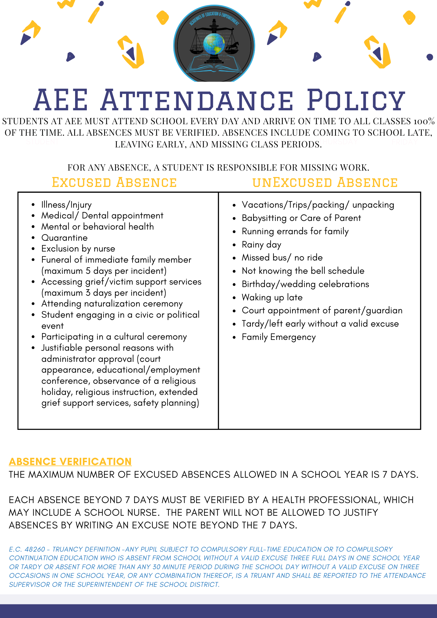 AEE Policies – Our School – Academies of Education and Empowerment at ...