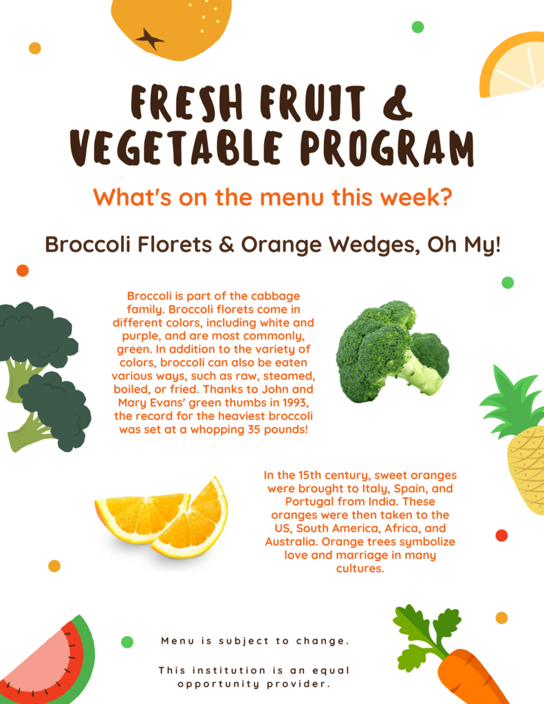 Fresh Fruit and Vegetable Program – Child Nutrition – Caldwell School ...