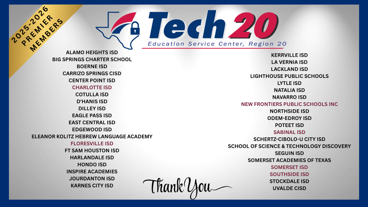 Tech20 Members – Technology Services – ESC-20