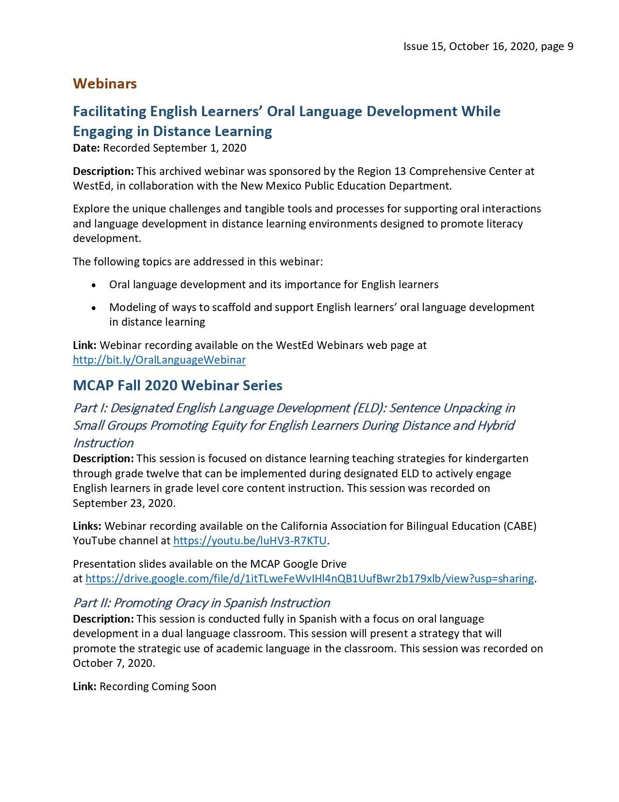 English Language Development (ELD) – Assessment and Accountability ...