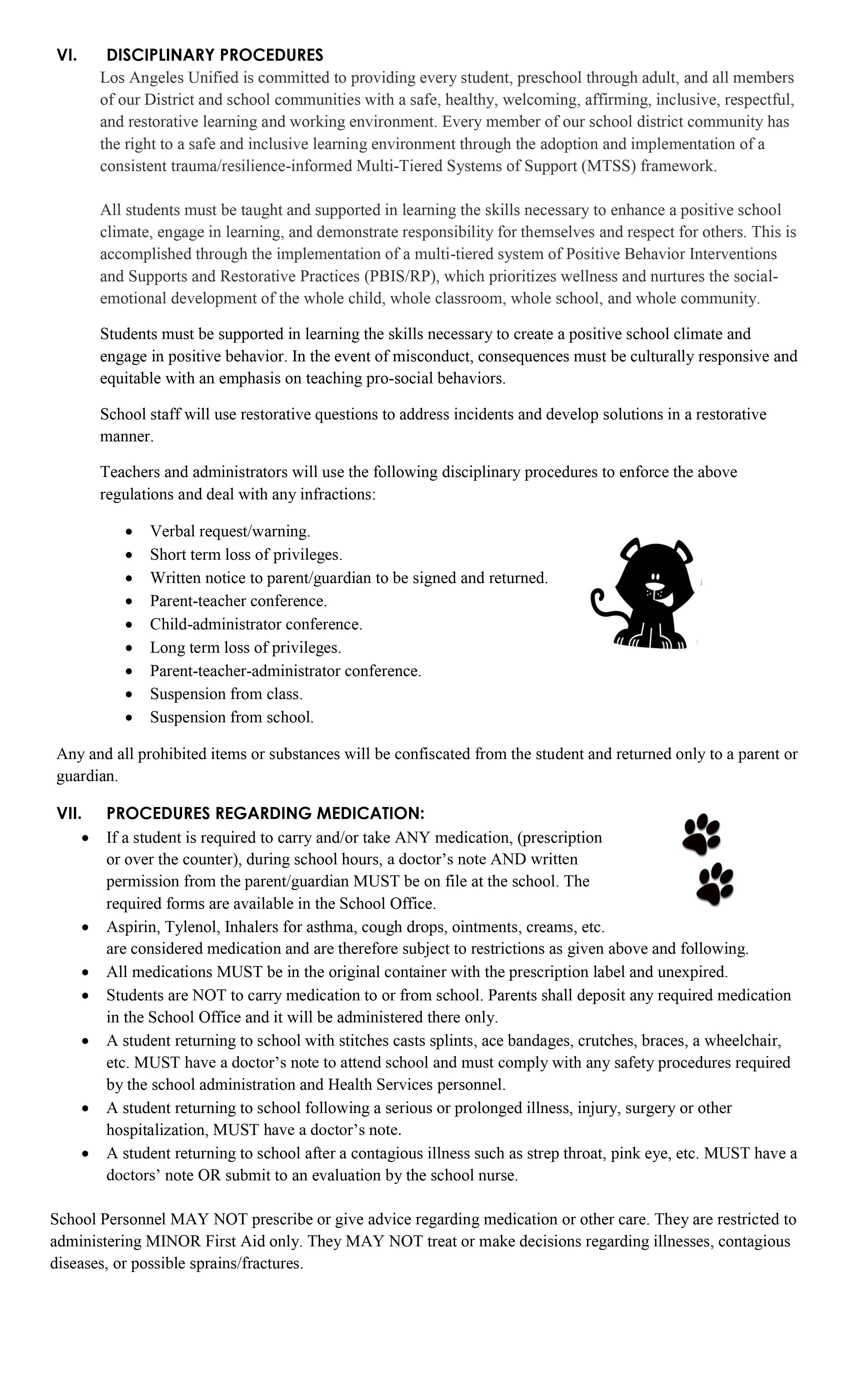 School Rules, Regulations and Discipline Policy – PANTHER STUDENTS ...