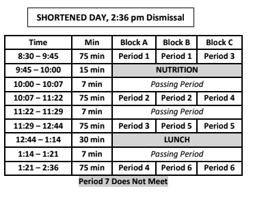 Bell Schedule - Shortened B day (2-21-25) – News 23-25 – Alexander ...