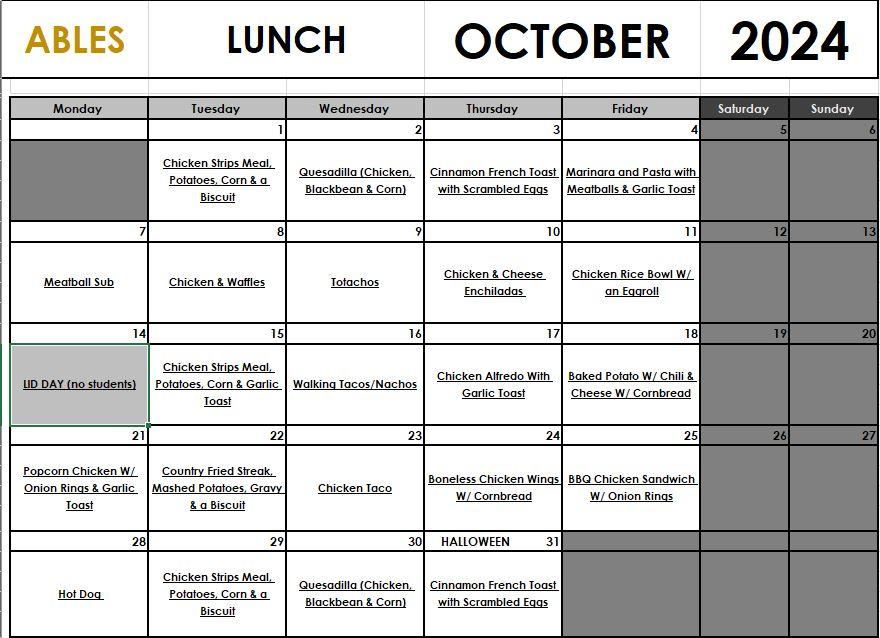 Program Lunch Menus - Nutrition Services - Central Valley School District