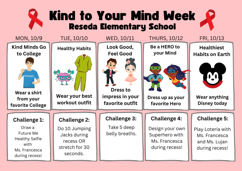 Kind to Your Mind Week | Reseda Elementary School