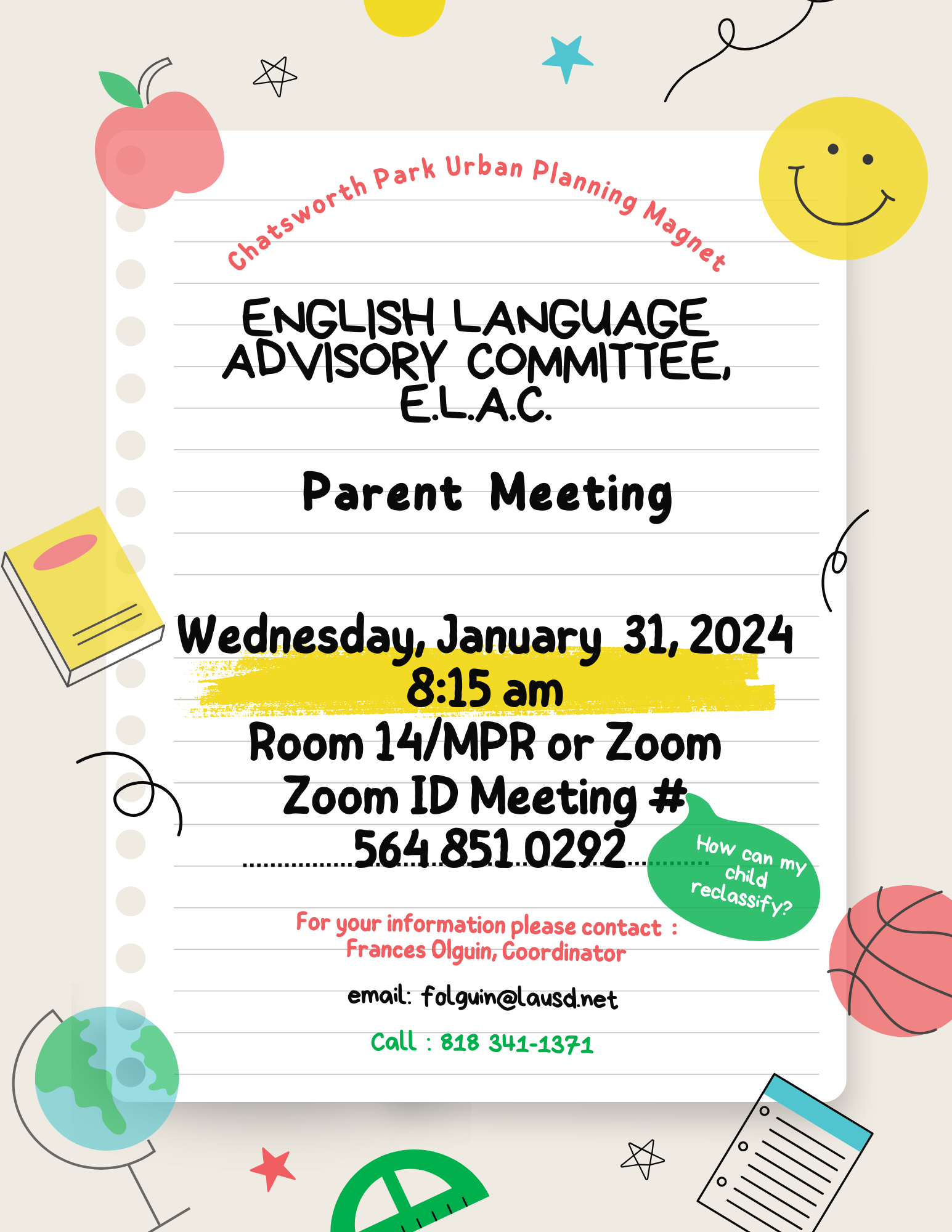 English Learner Advisory Committee (ELAC) – Parents Resources ...