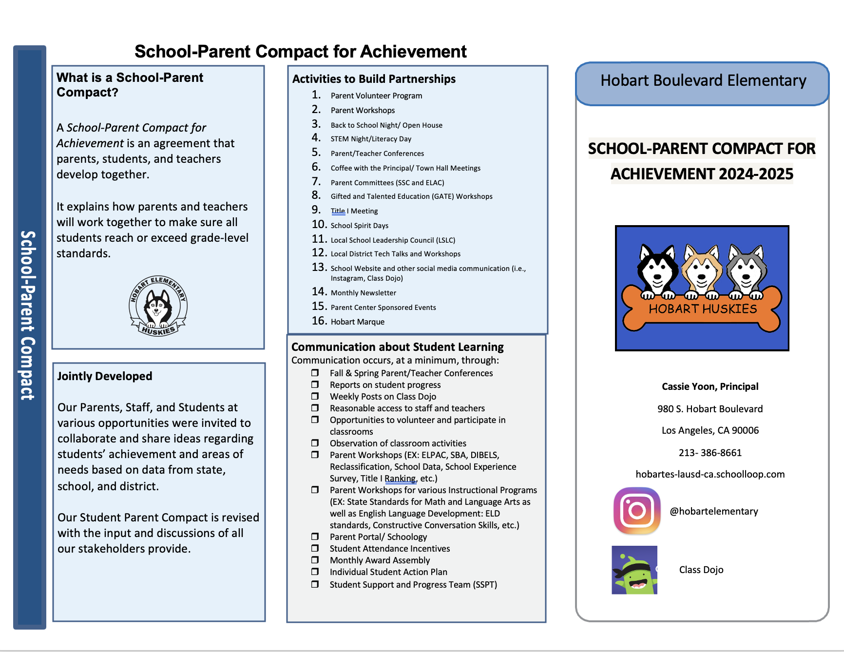 School-Parent Compact For Achievement 2024-2025 – For Parents – Hobart ...
