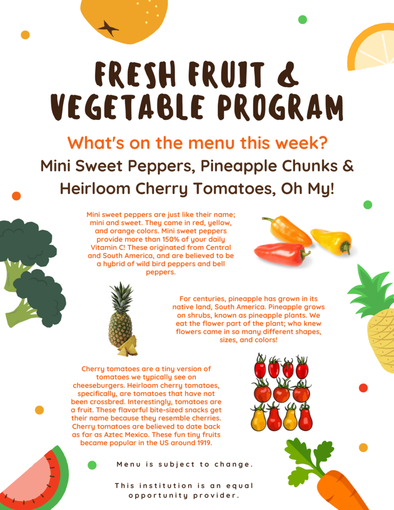 Fresh Fruit and Vegetable Program – Child Nutrition – Caldwell School ...
