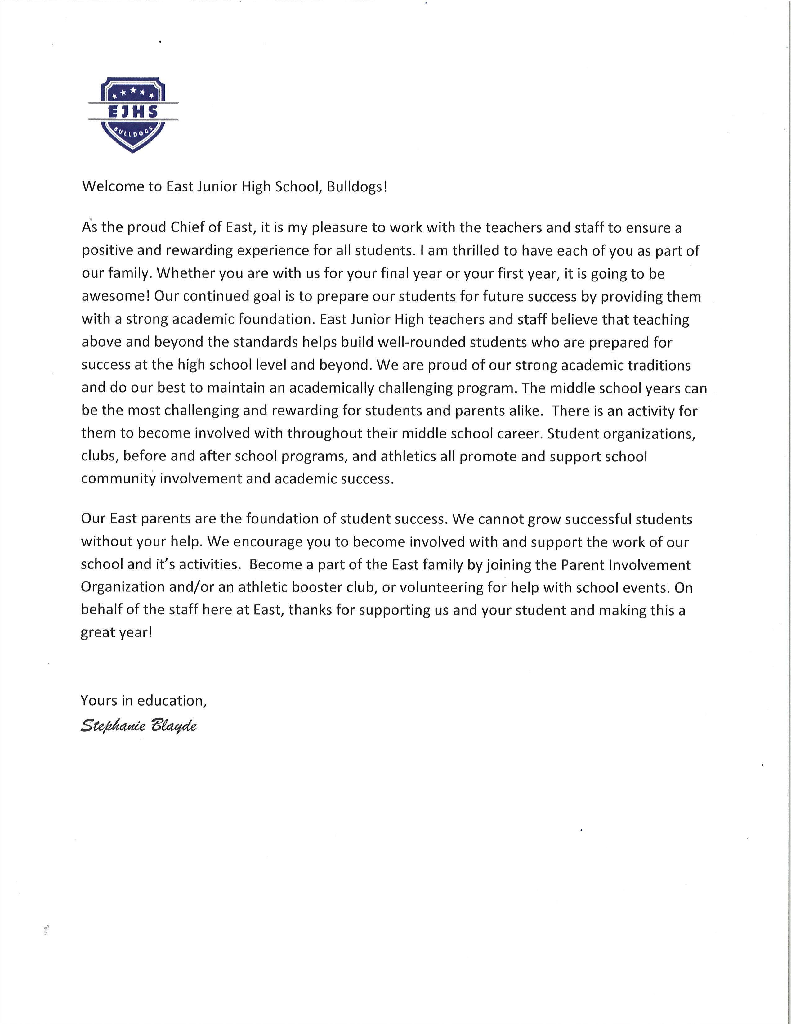 Staff Directory | East Junior High School