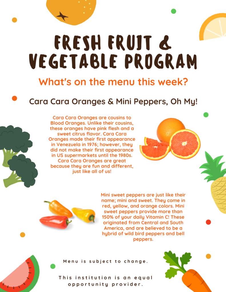 Fresh Fruit and Vegetable Program – Child Nutrition – Caldwell School ...