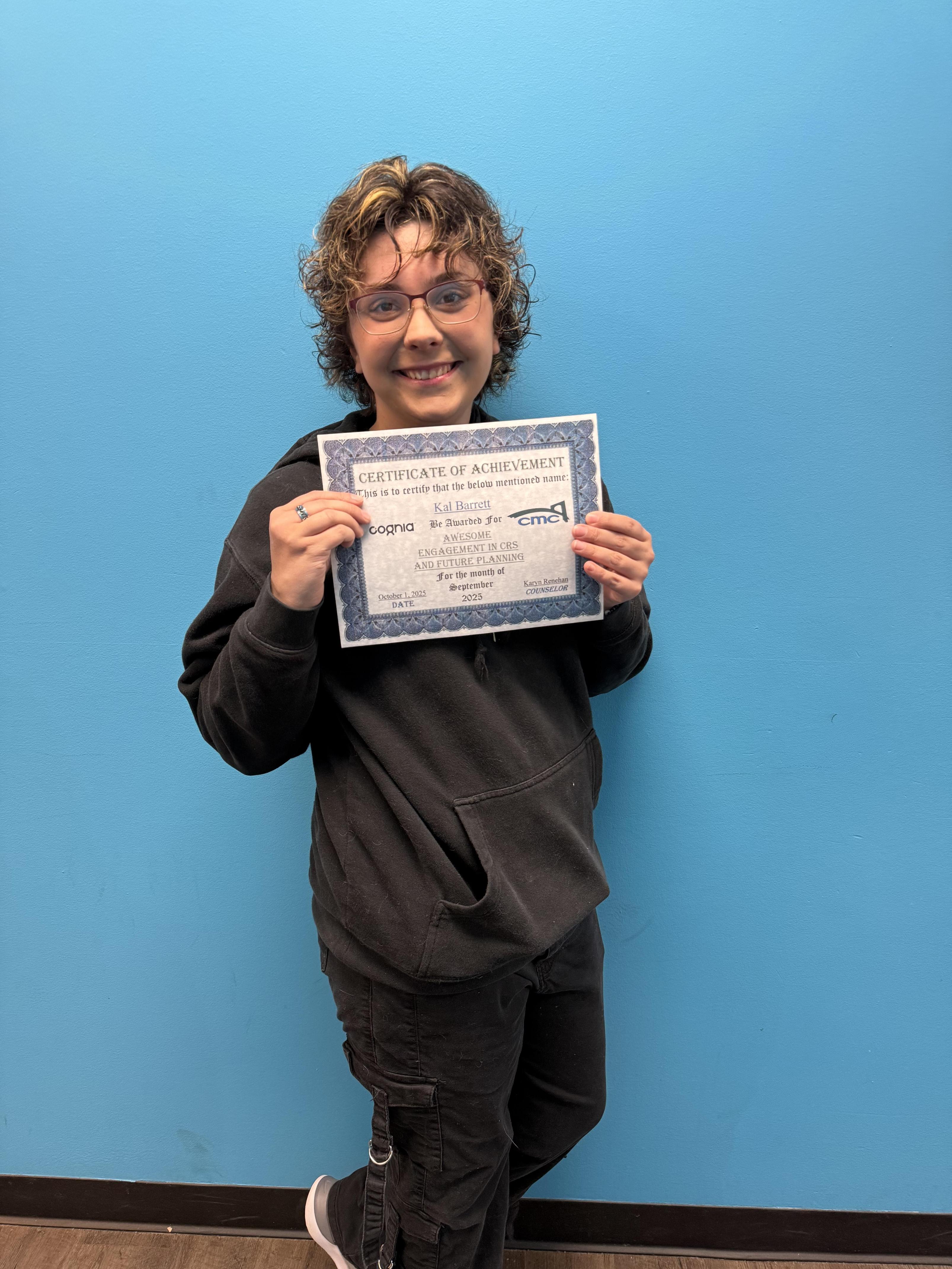 September 2025 – Student of the Month – Clackamas Middle College