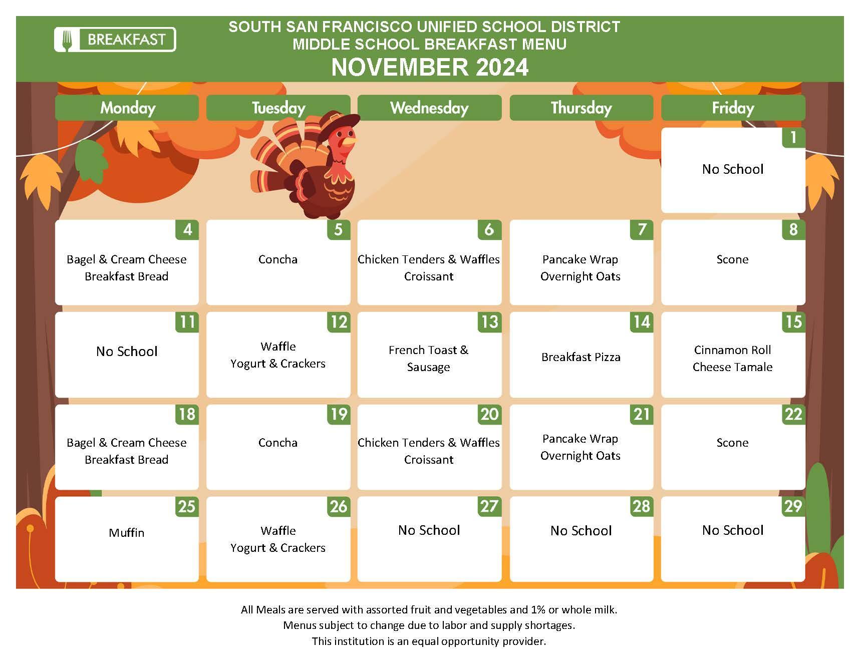 All Menus – Nutrition Services – South San Francisco Unified School ...