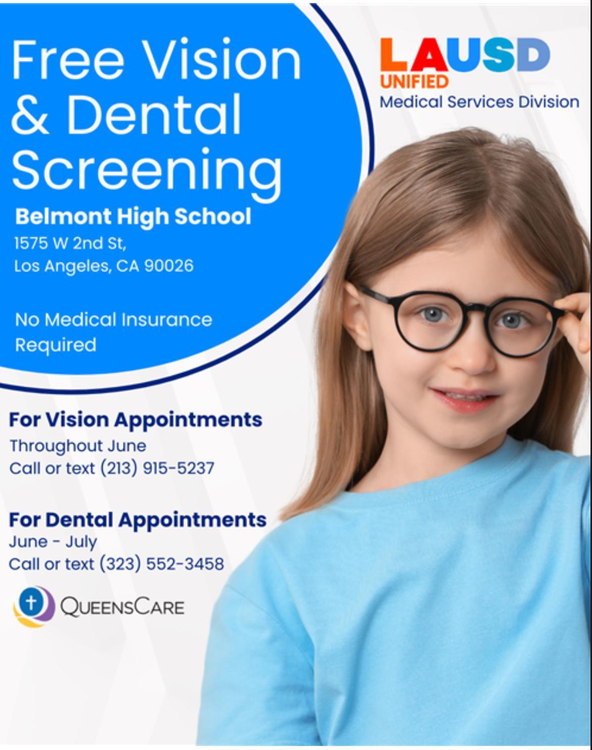 Free Vision & Dental Screening | Jaime Escalante Early Education Center