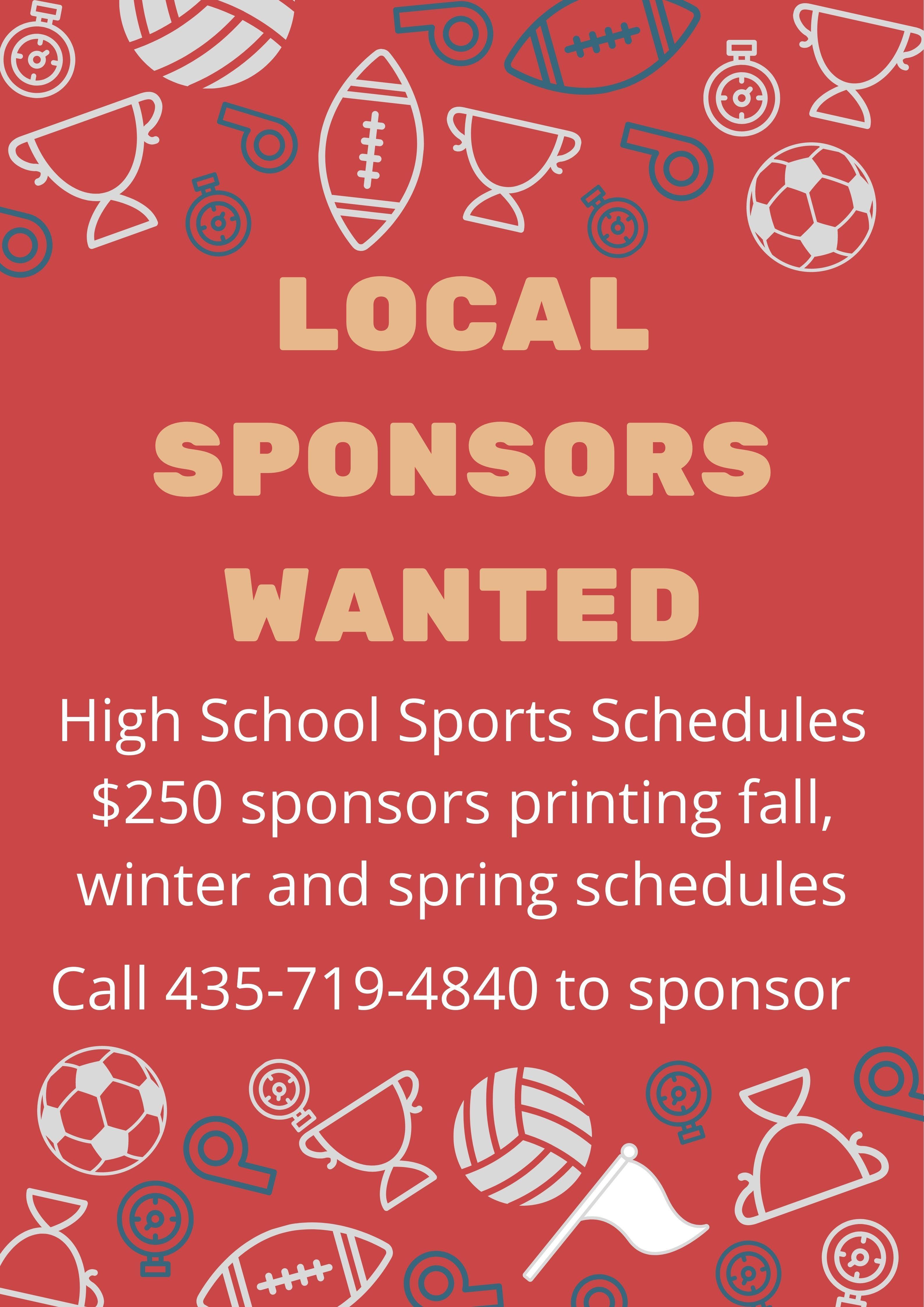 Sponsorship opportunities for high school sports calendar | Grand ...