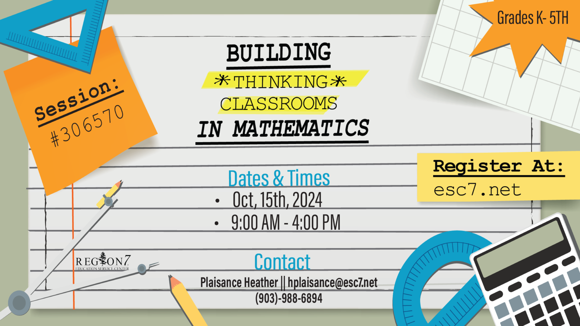 Upcoming Workshops at Region 7 ESC - Upcoming Workshops - ESC Region 7