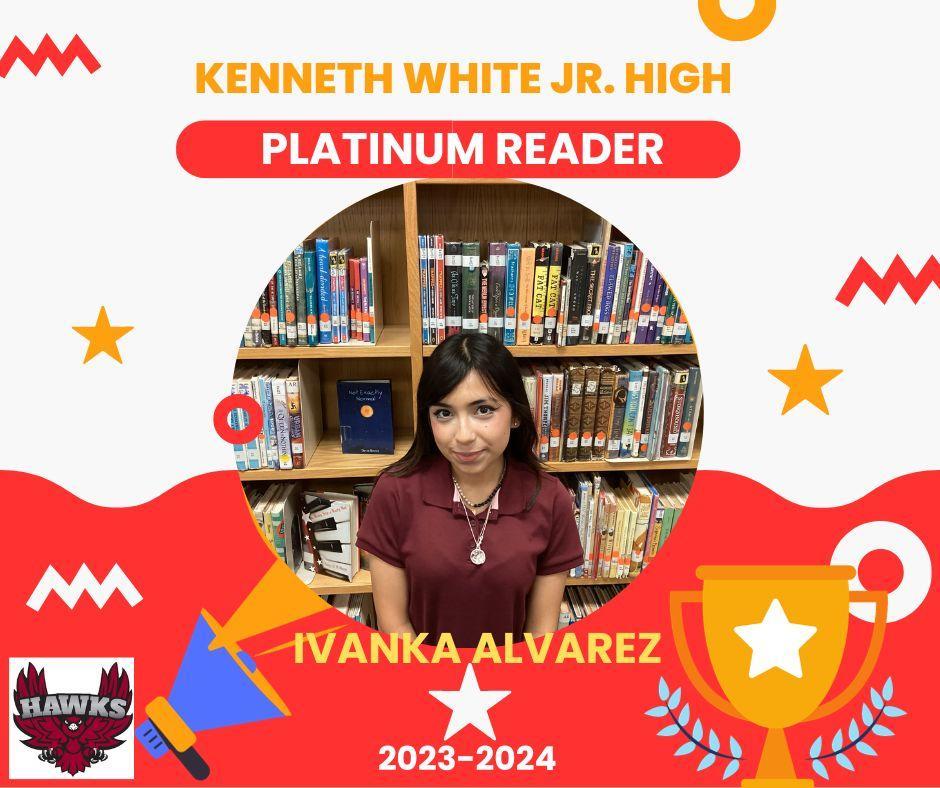Platinum Readers & Top Readers – Library – Kenneth White Jr. High School