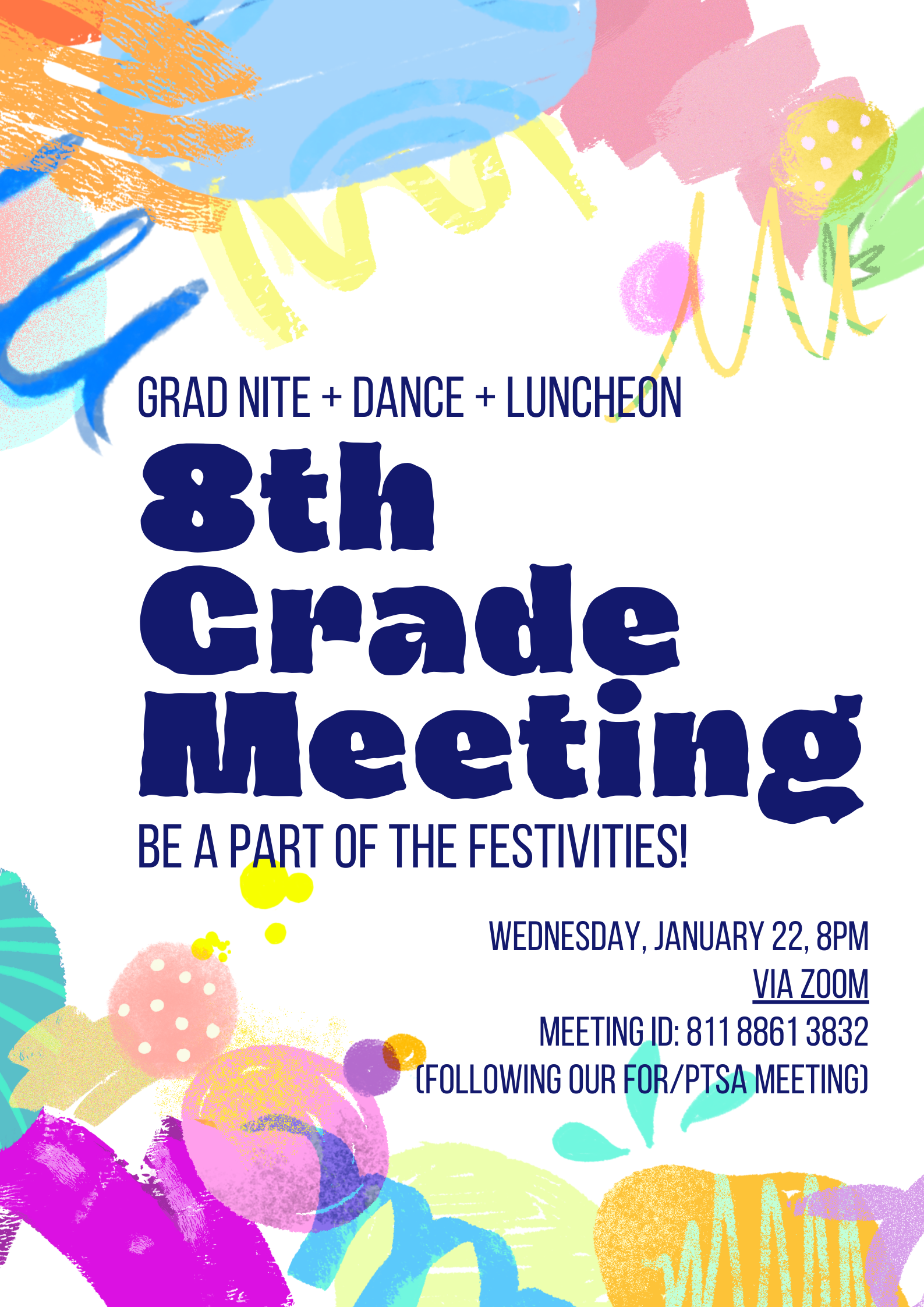 8th Grade Meeting - Be a Part of the Festivities | Walter Reed Middle ...