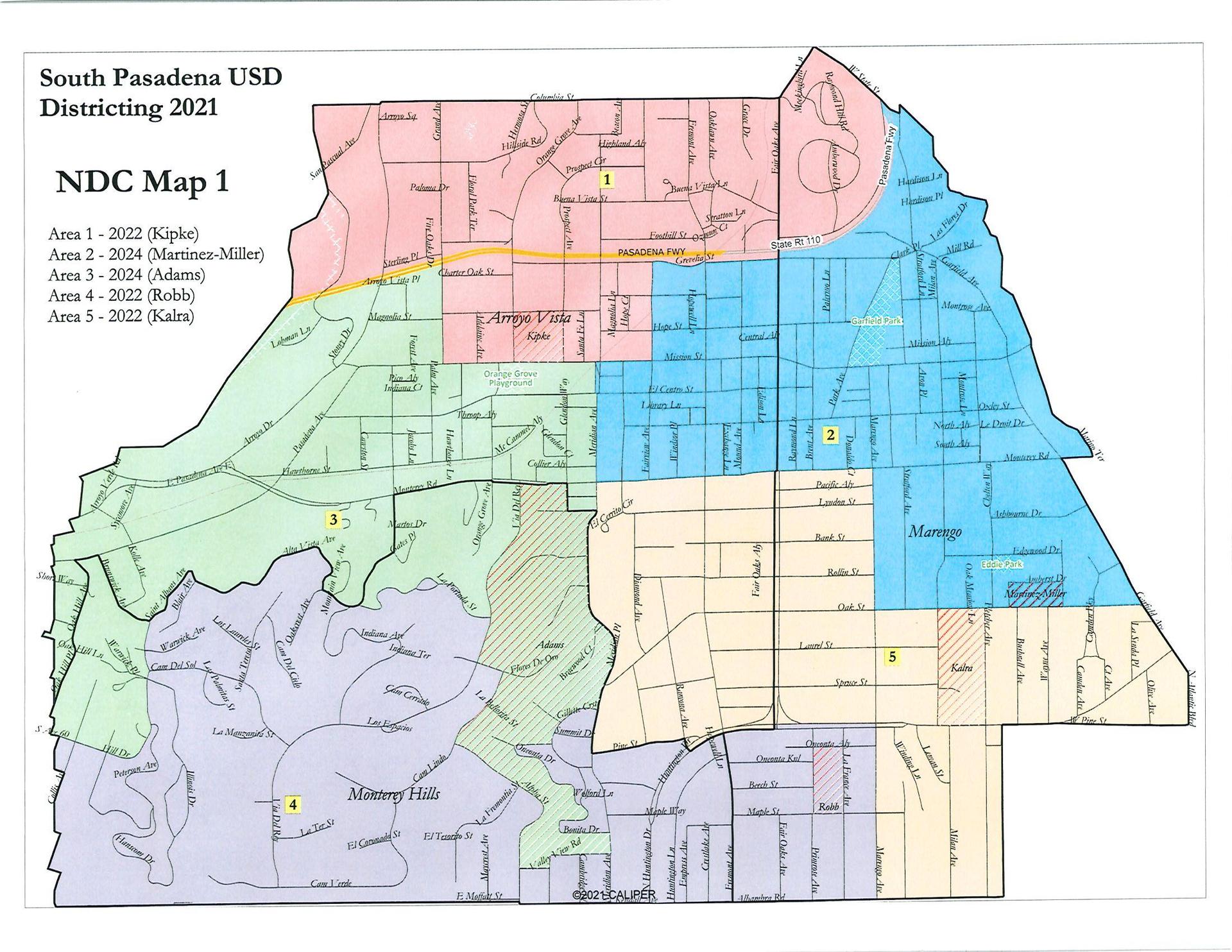 Board Trustee Area Map – About – South Pasadena Unified School District